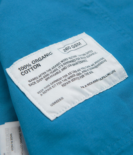 Uskees 3001 Buttoned Overshirt - Bright Blue | Flatspot