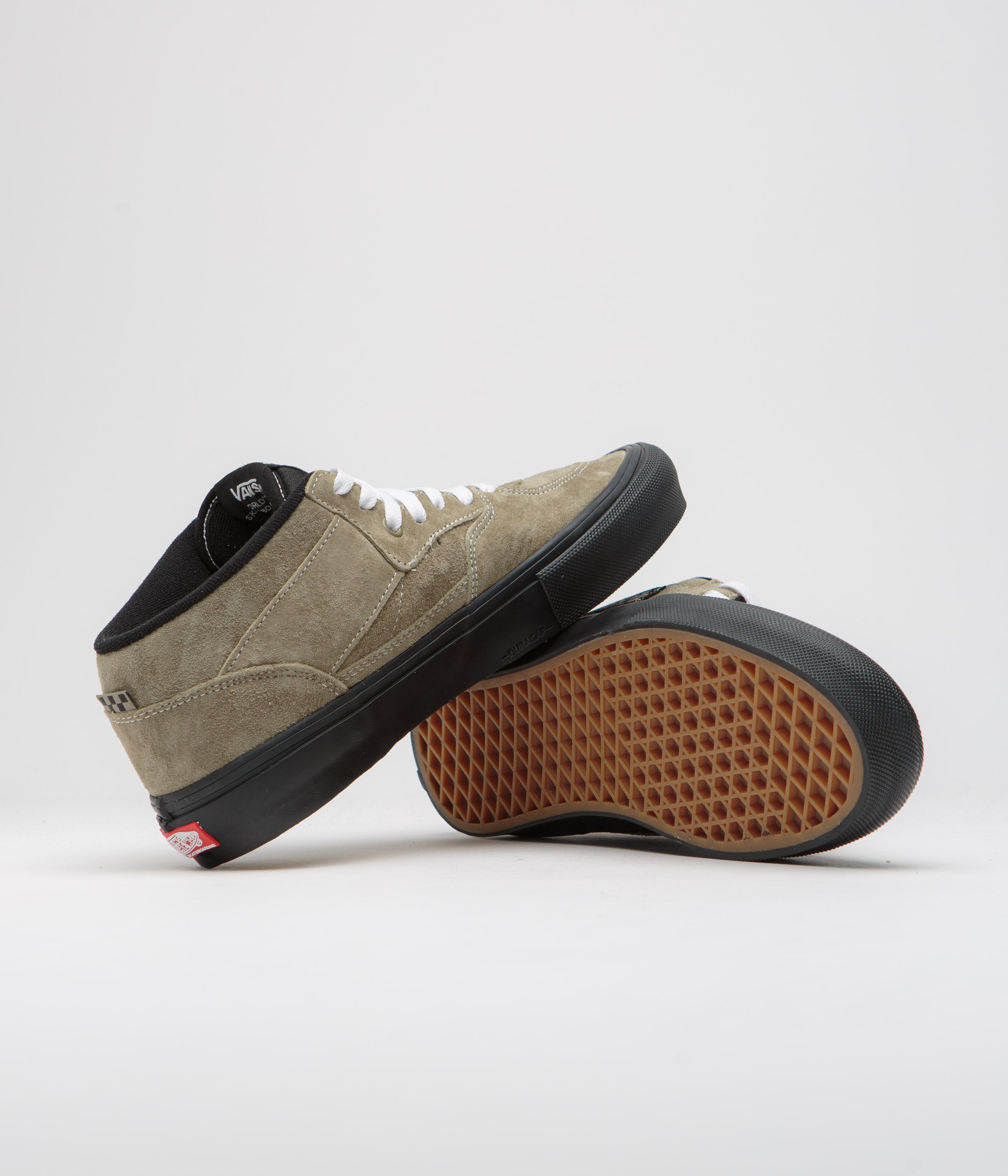 Vans Half Cab Shoes - Pig Suede Olive / Black | Flatspot