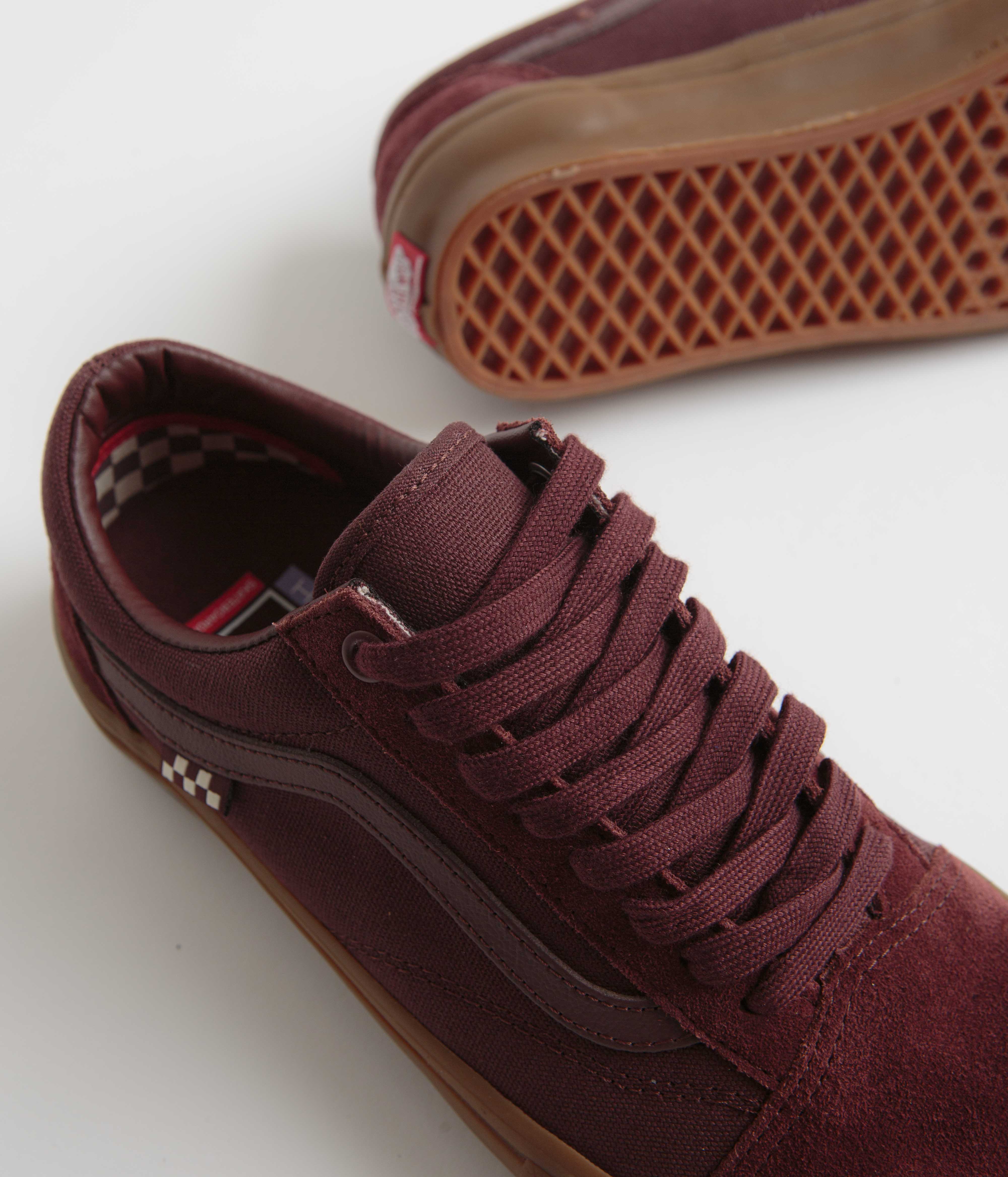 Vans Old Skool Shoes - Dark Red / Gum | Flatspot
