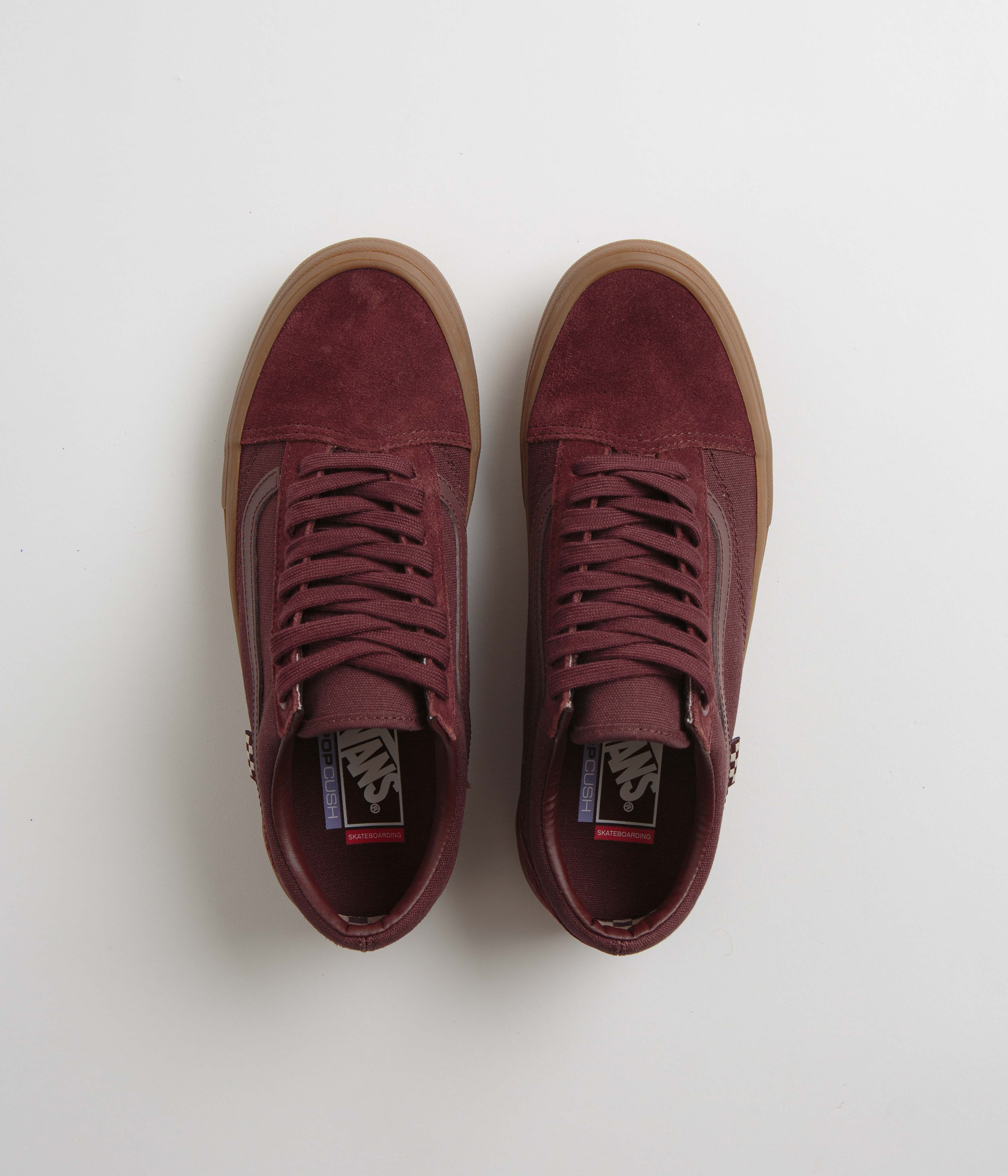 Vans Old Skool Shoes - Dark Red / Gum | Flatspot