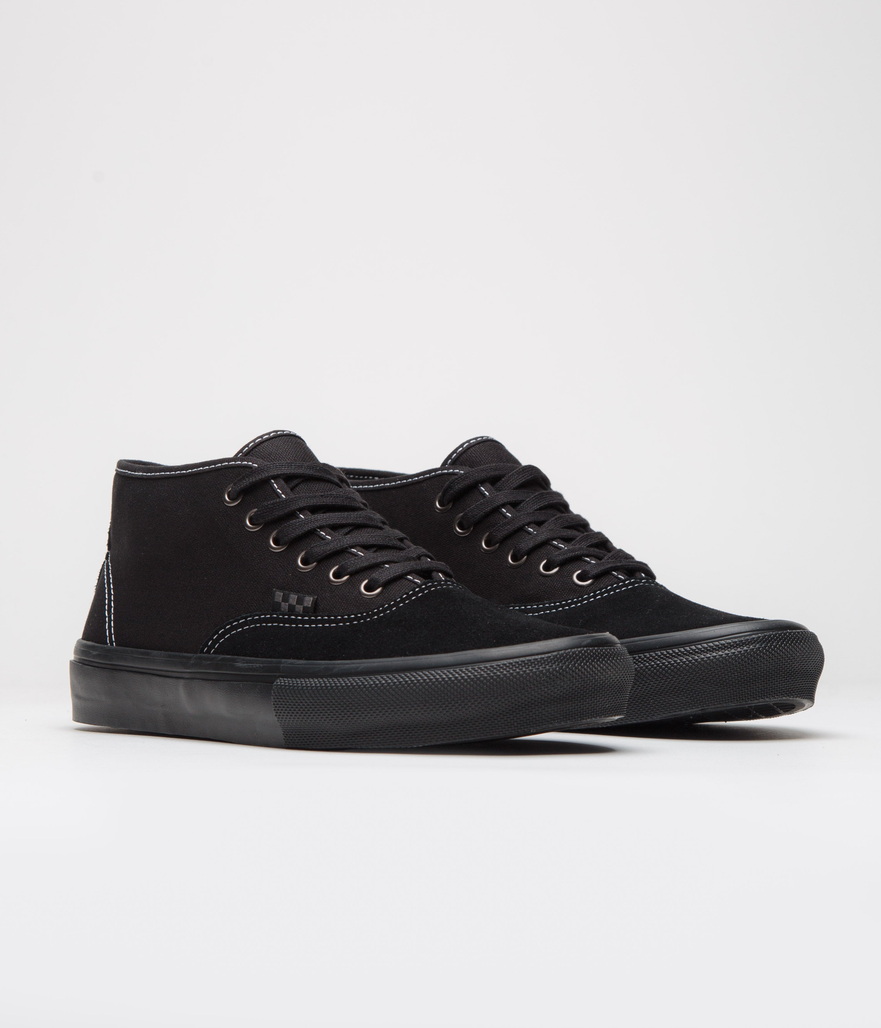 Vans Skate Authentic Mid Shoes - Blackout | flatspot