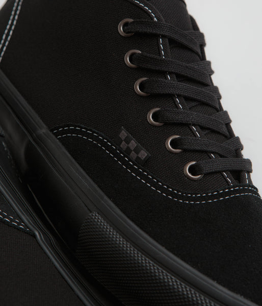 Vans Skate Authentic Mid Shoes - Blackout | flatspot