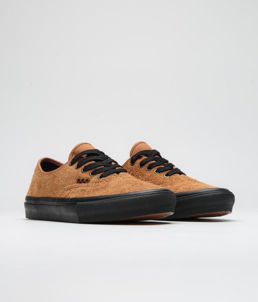Vans Skate Authentic Shoes - Hairy Suede Black / Rust | Flatspot