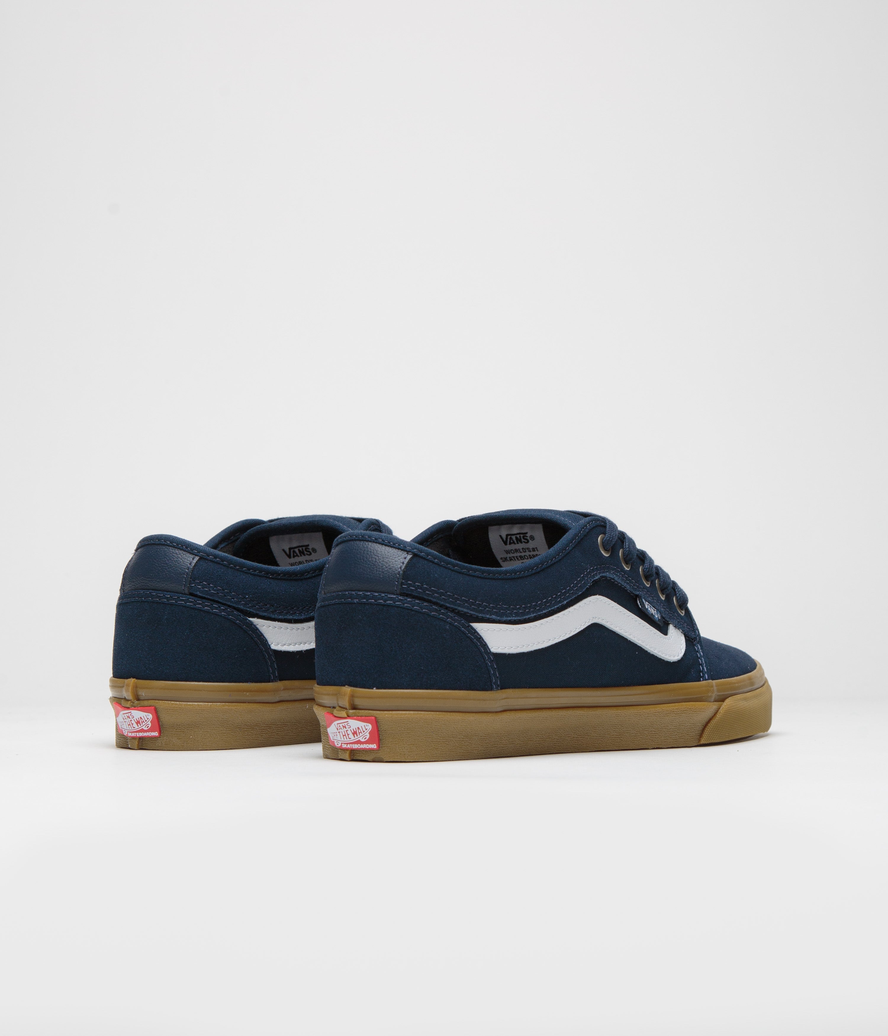 Vans Skate Chukka Low Sidestripe Shoes - Navy / Gum | flatspot