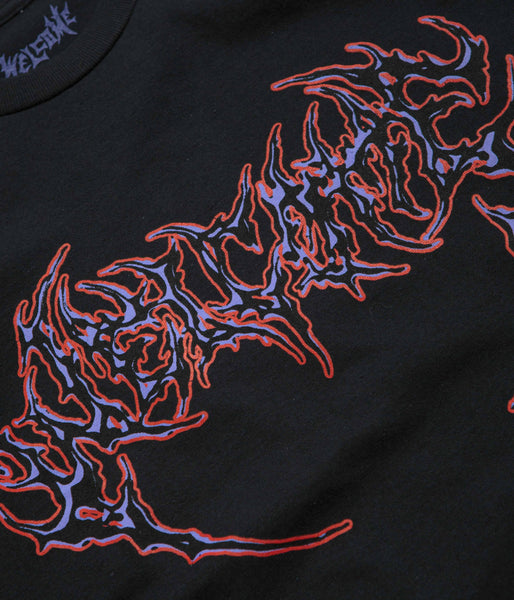 Welcome Fang T-Shirt - Black / Purple / Red | flatspot