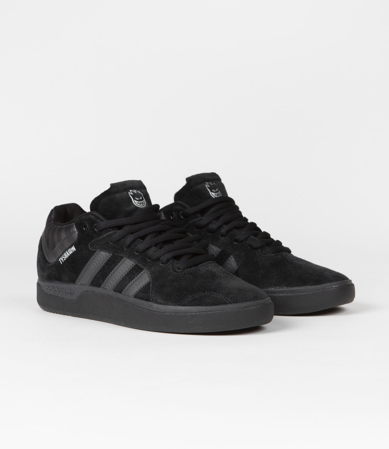 Adidas x Spitfire Tyshawn Shoes - Core Black / Grey Five / Silver Meta ...