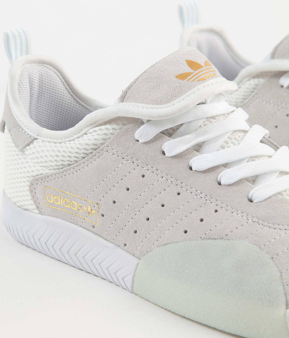 Adidas 3ST.003 Shoes - White / Blue Tint / Gold Metallic | Flatspot