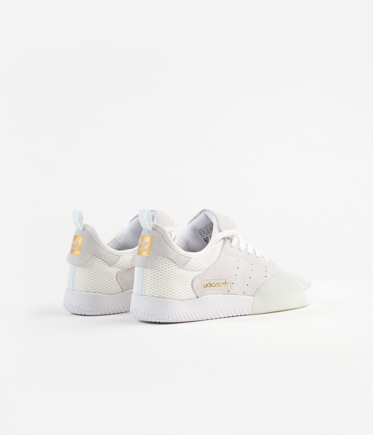 Adidas 3ST.003 Shoes - White / Blue Tint / Gold Metallic | Flatspot