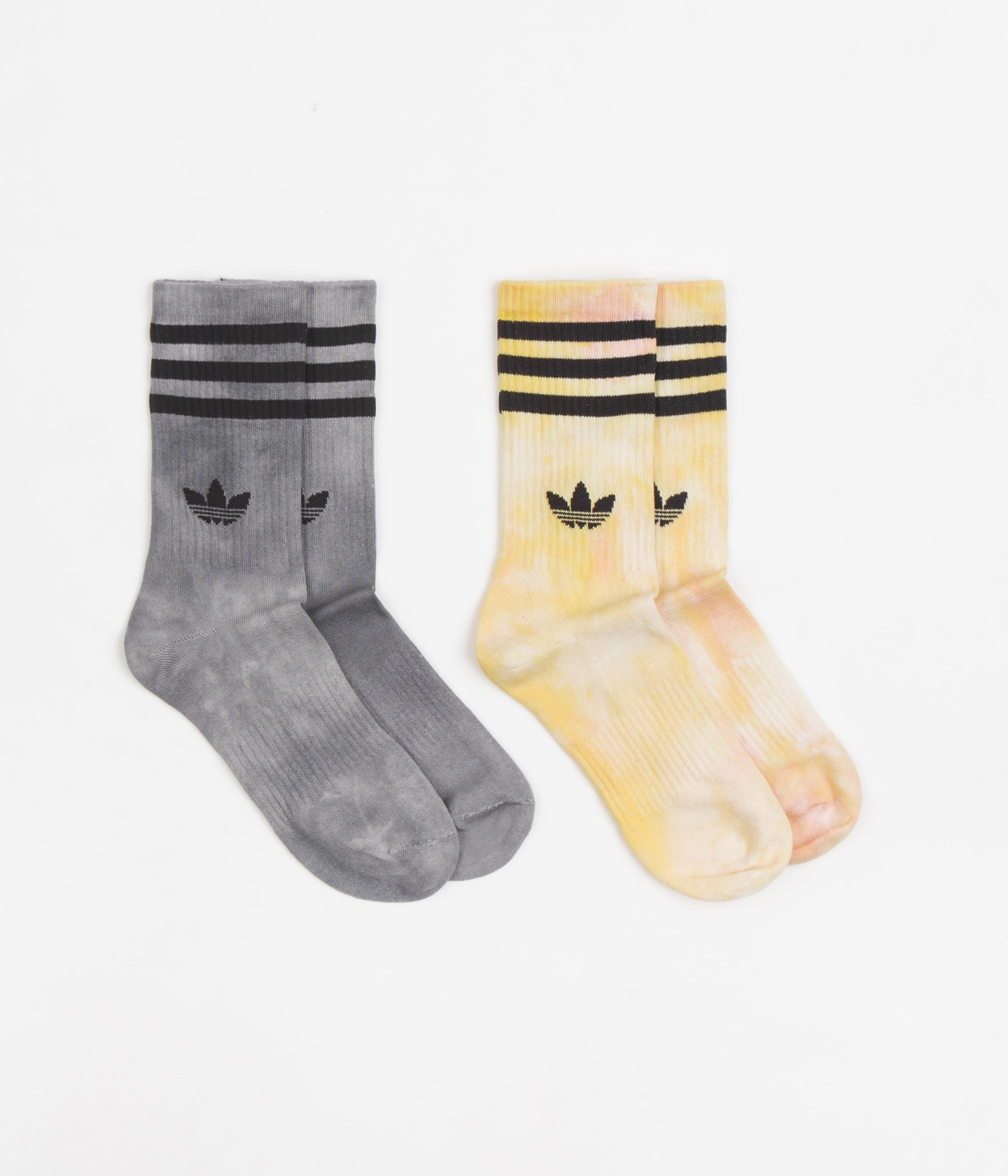 Adidas Batik Socks (2 Pair) - Solid Grey / Black | Flatspot
