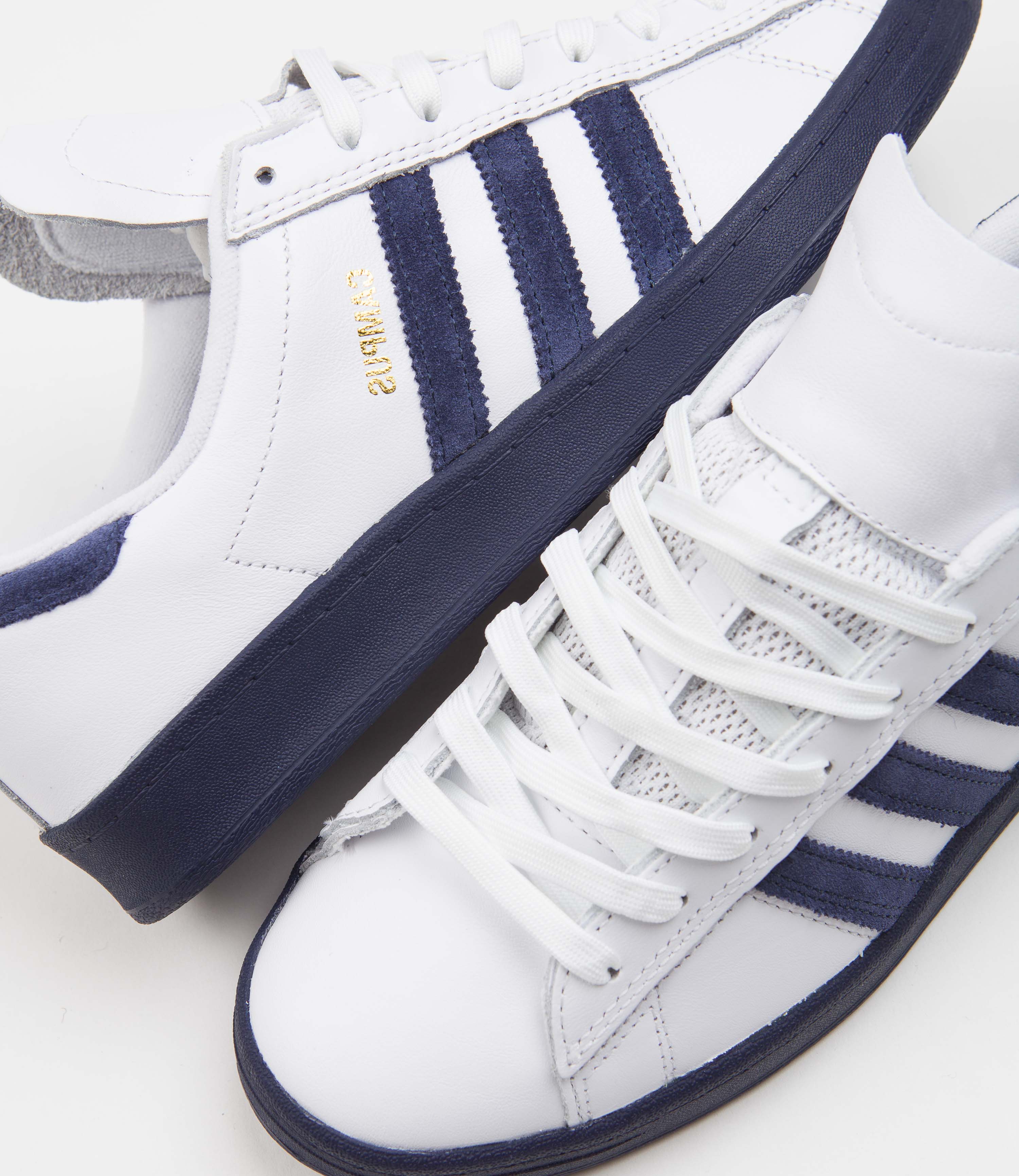 Adidas Campus ADV Shoes - FTWR White / Collegiate Navy / Bluebird ...