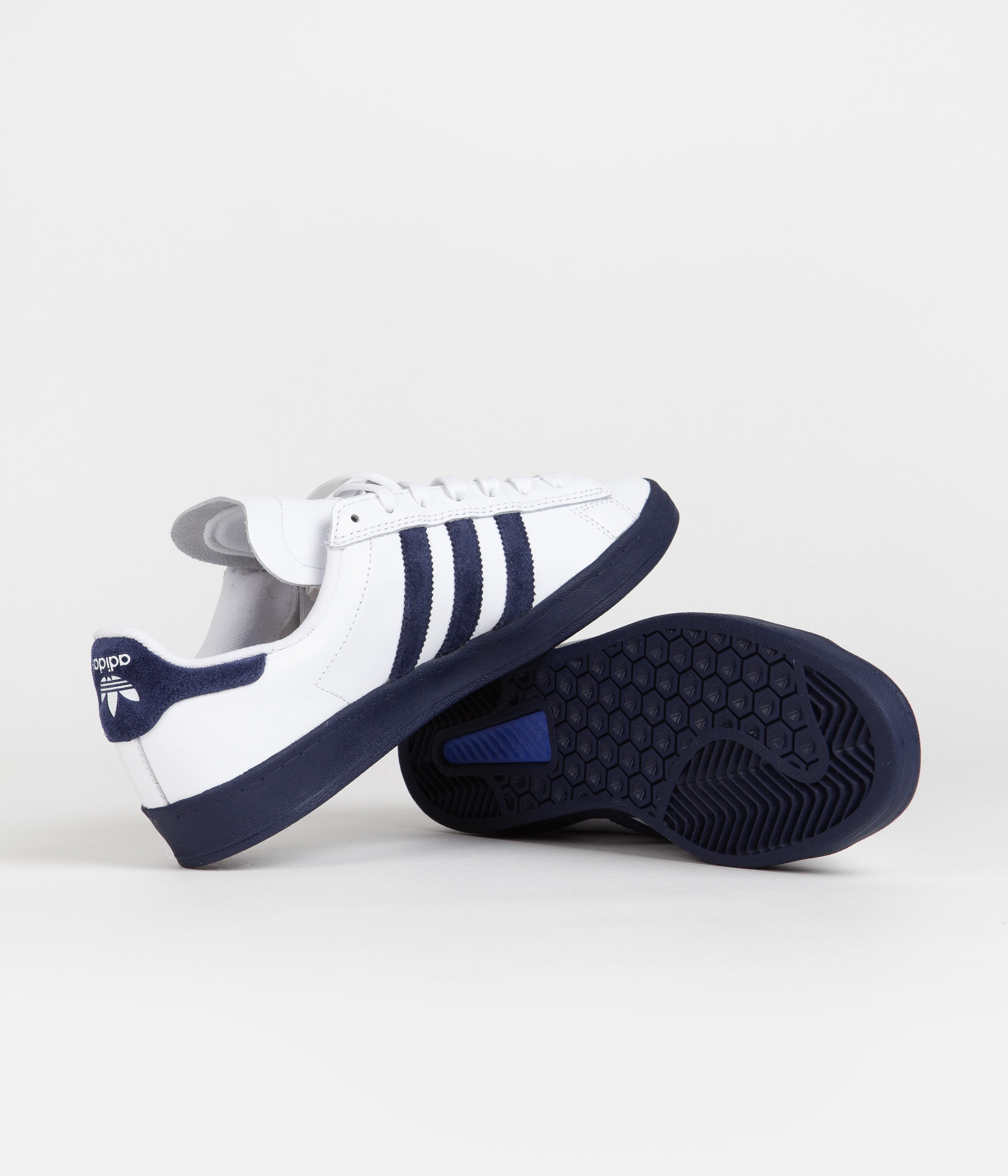 Adidas Campus ADV Shoes - FTWR White / Collegiate Navy / Bluebird ...