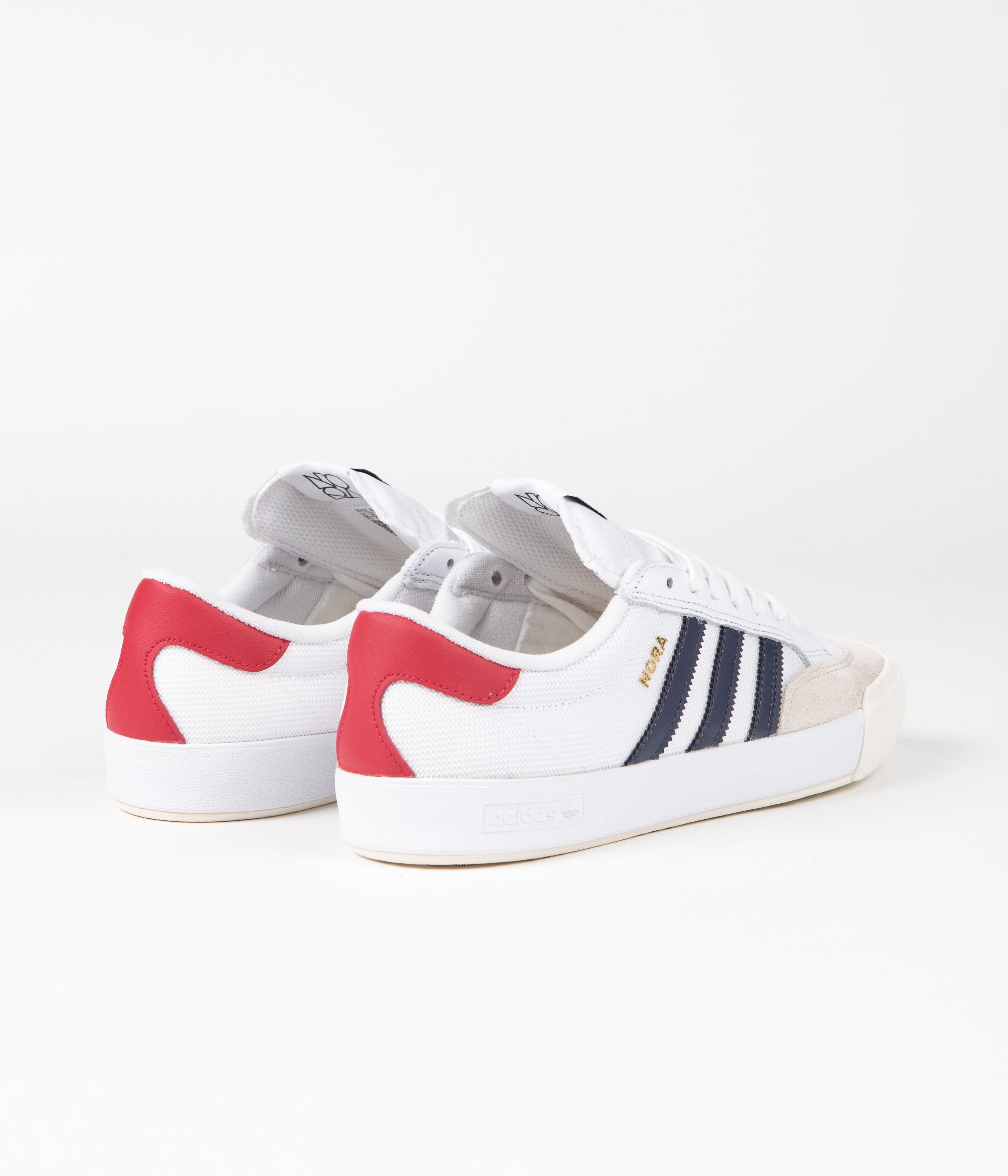Adidas Nora Shoes - FTWR White / Shadow Navy / Scarlet | Flatspot