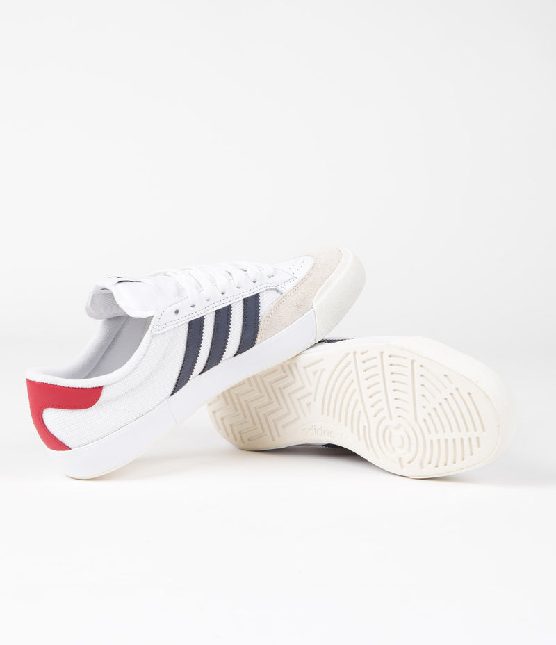 Adidas Nora Shoes - FTWR White / Shadow Navy / Scarlet | flatspot