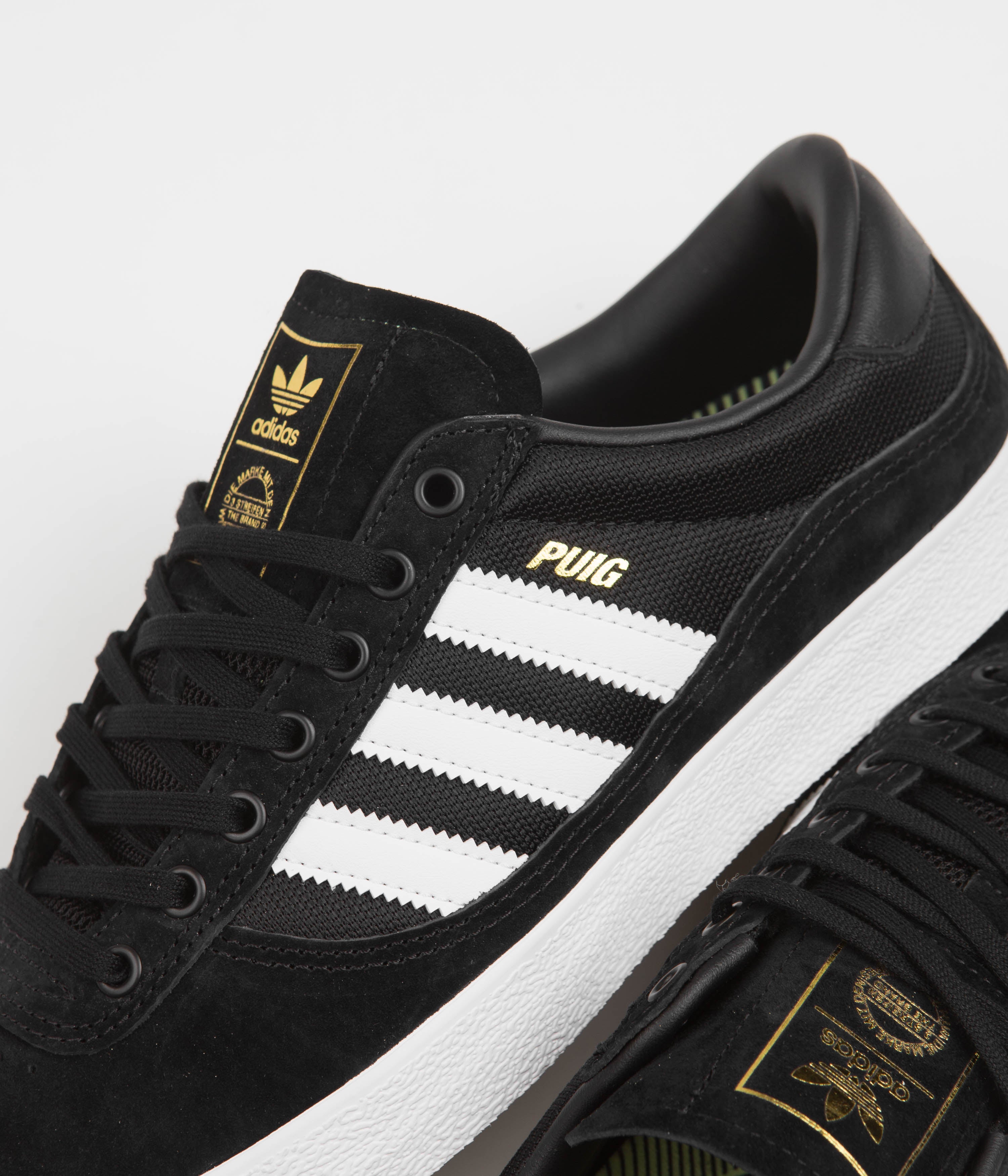 Adidas Puig Indoor Shoes - Core Black / FTWR White / Pulse Lime | Flatspot