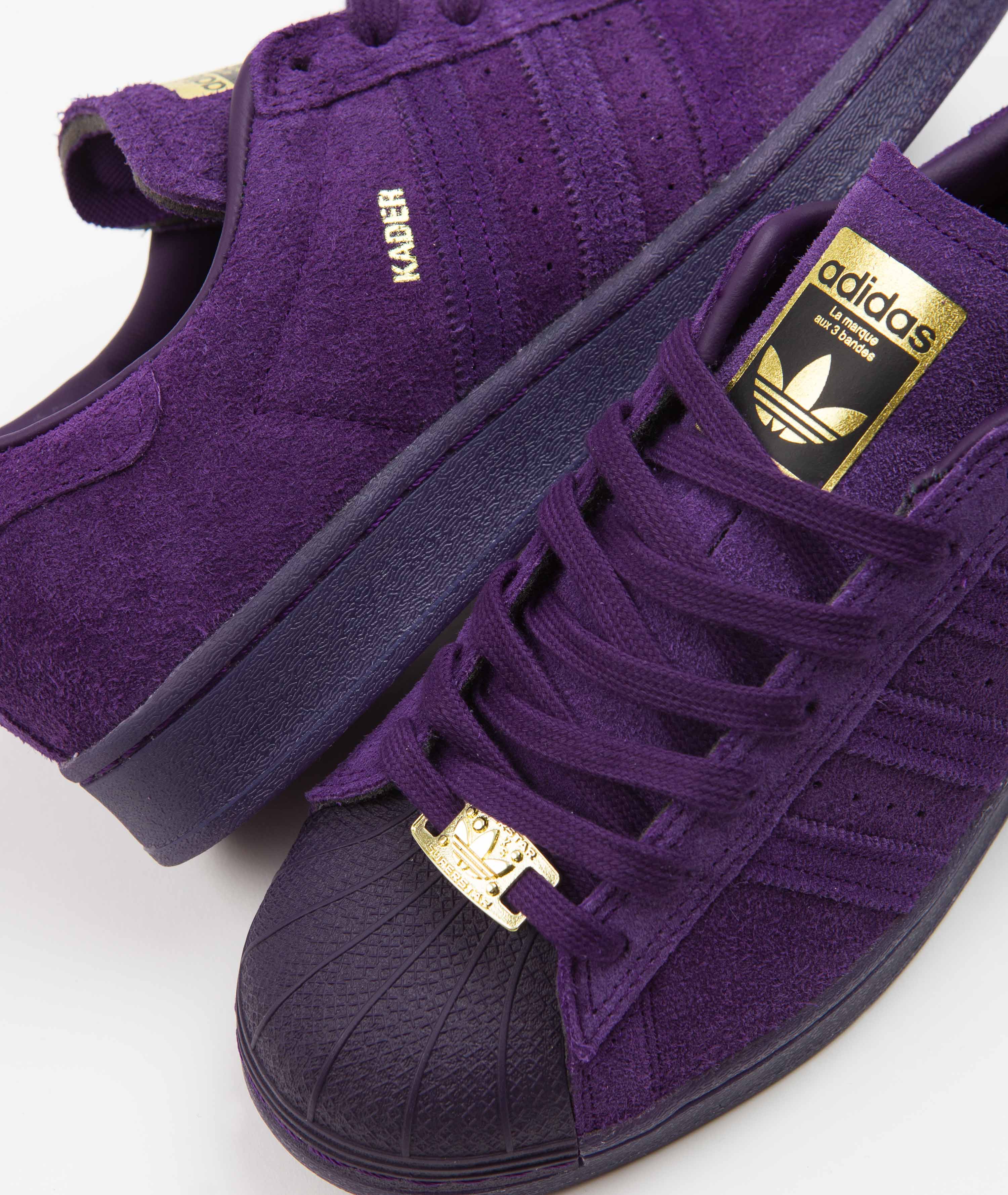 Adidas x Kader Superstar ADV Shoes - Dark Purple / Dark Purple / Gold ...