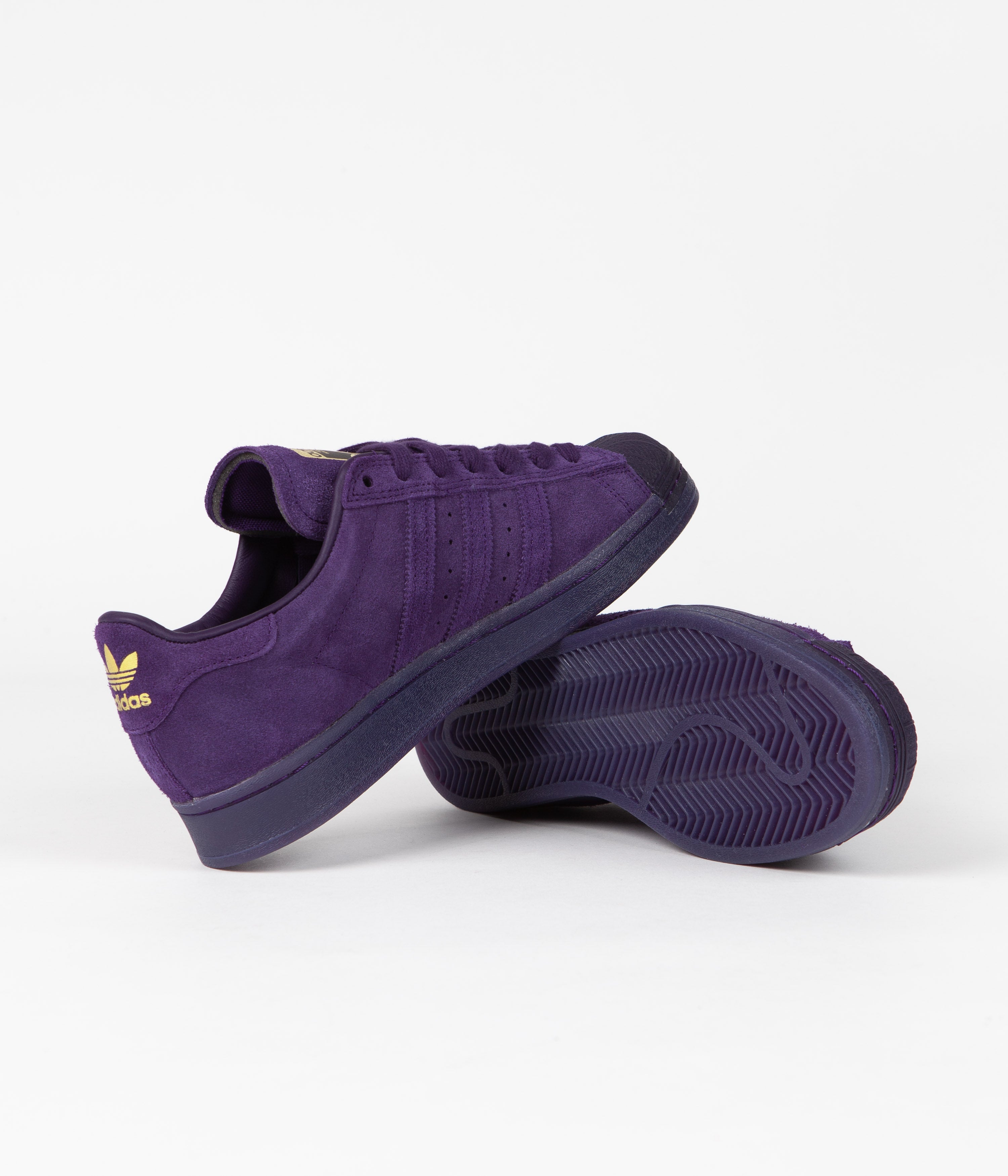 Adidas x Kader Superstar ADV Shoes - Dark Purple / Dark Purple / Gold ...