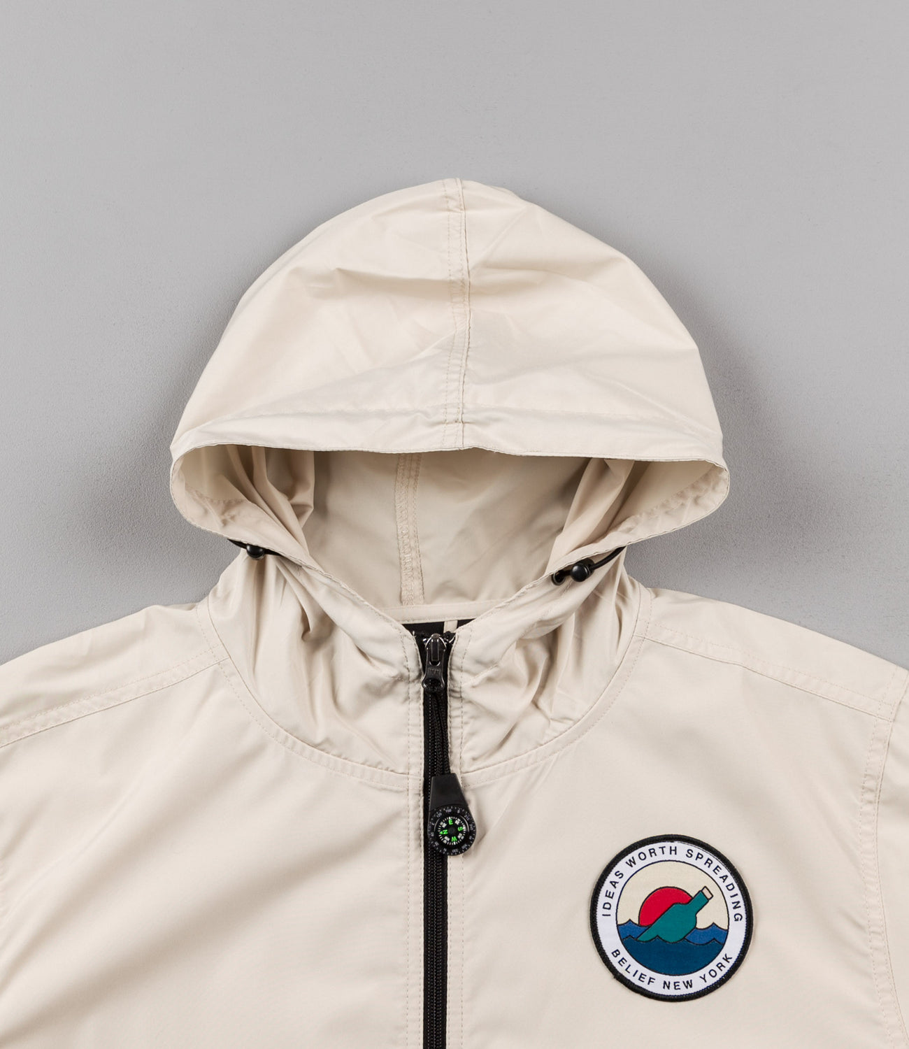 Belief Message Windbreaker Jacket - Stone | Flatspot