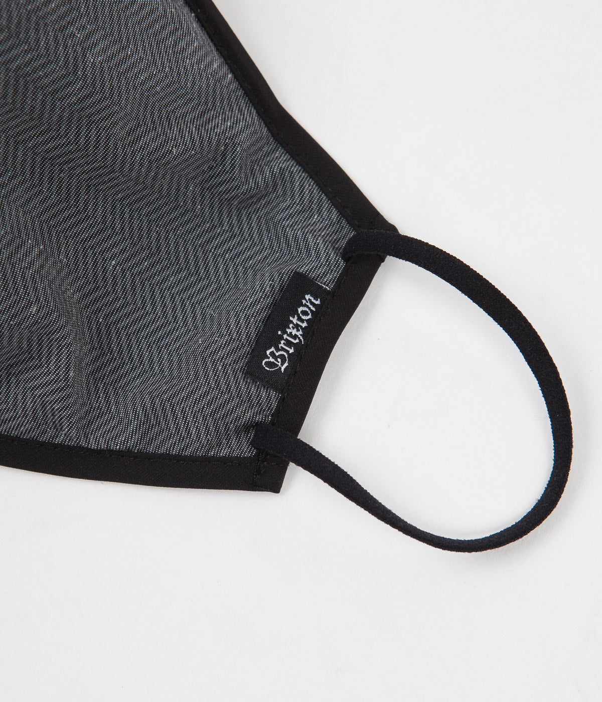 Brixton Antimicrobial Face Mask - Black Herringbone | Flatspot