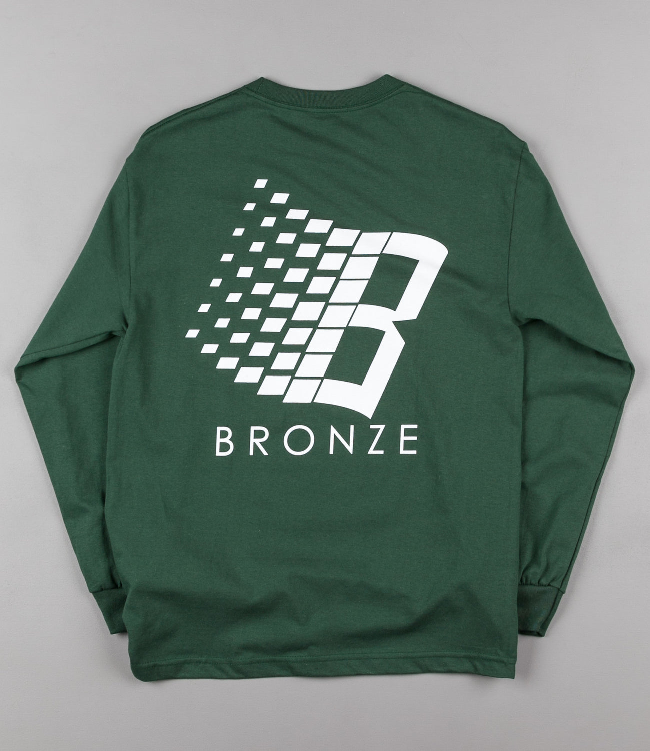 Bronze 56K Bronze Logo Long Sleeve T-Shirt - Forest Green / White ...