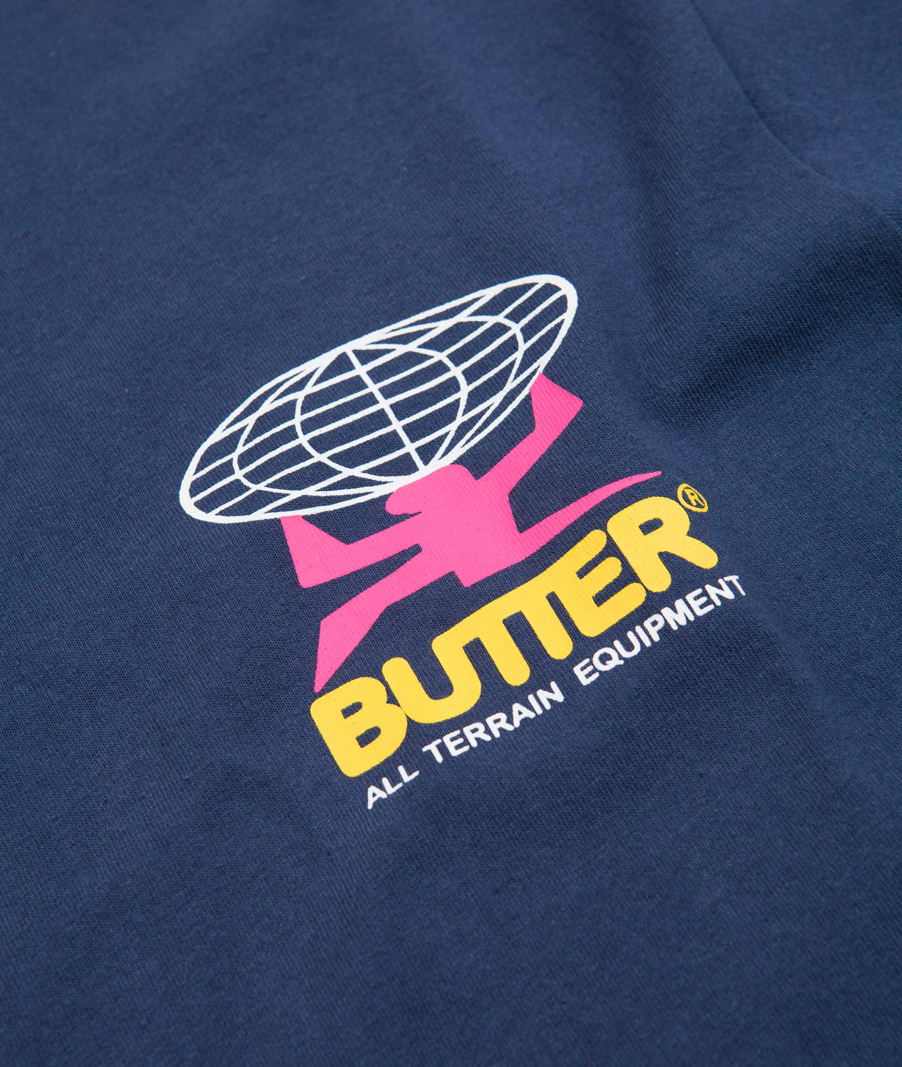 Butter Goods All Terrain T-Shirt - Denim | Flatspot