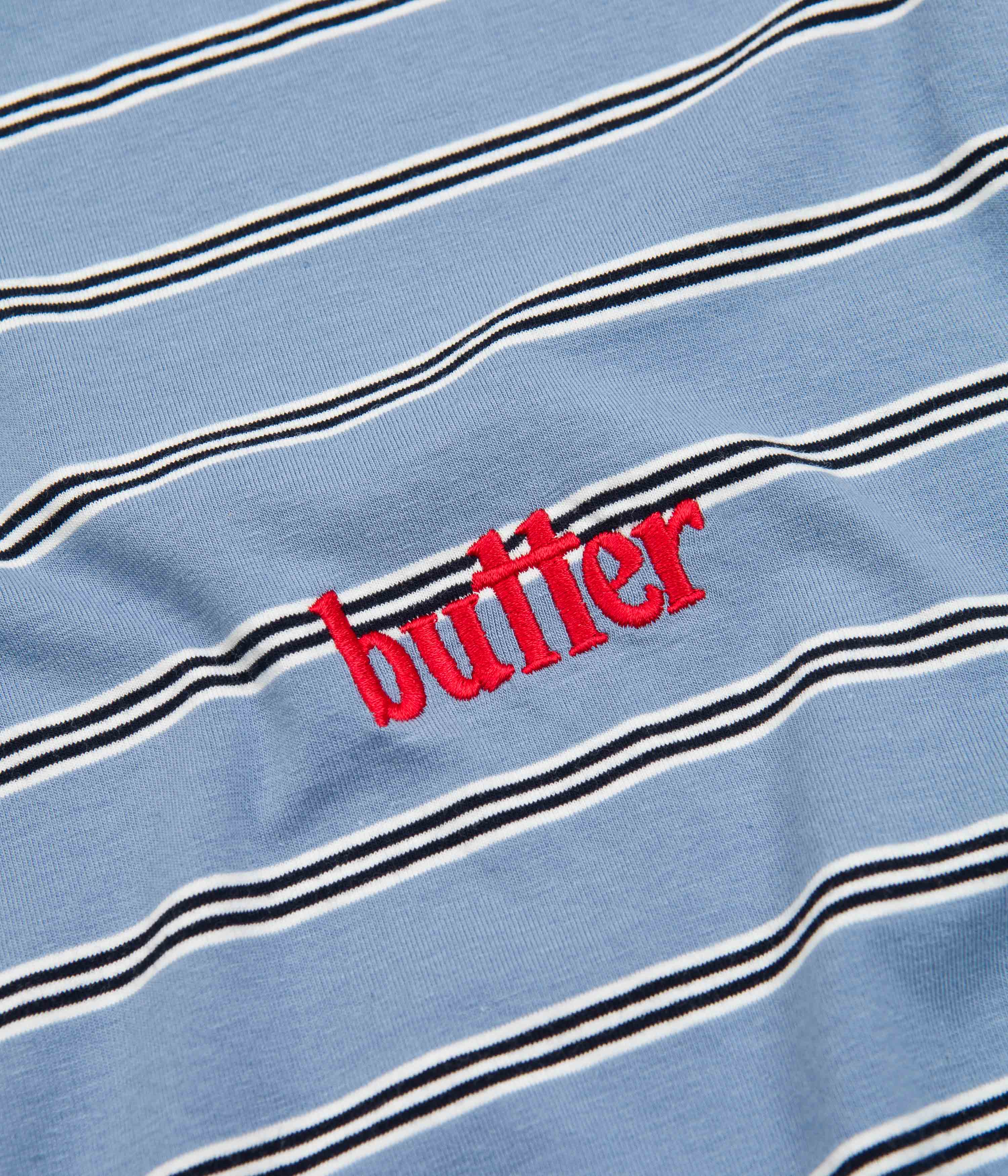 Butter Goods Hyde Stripe T-Shirt - Slate | Flatspot