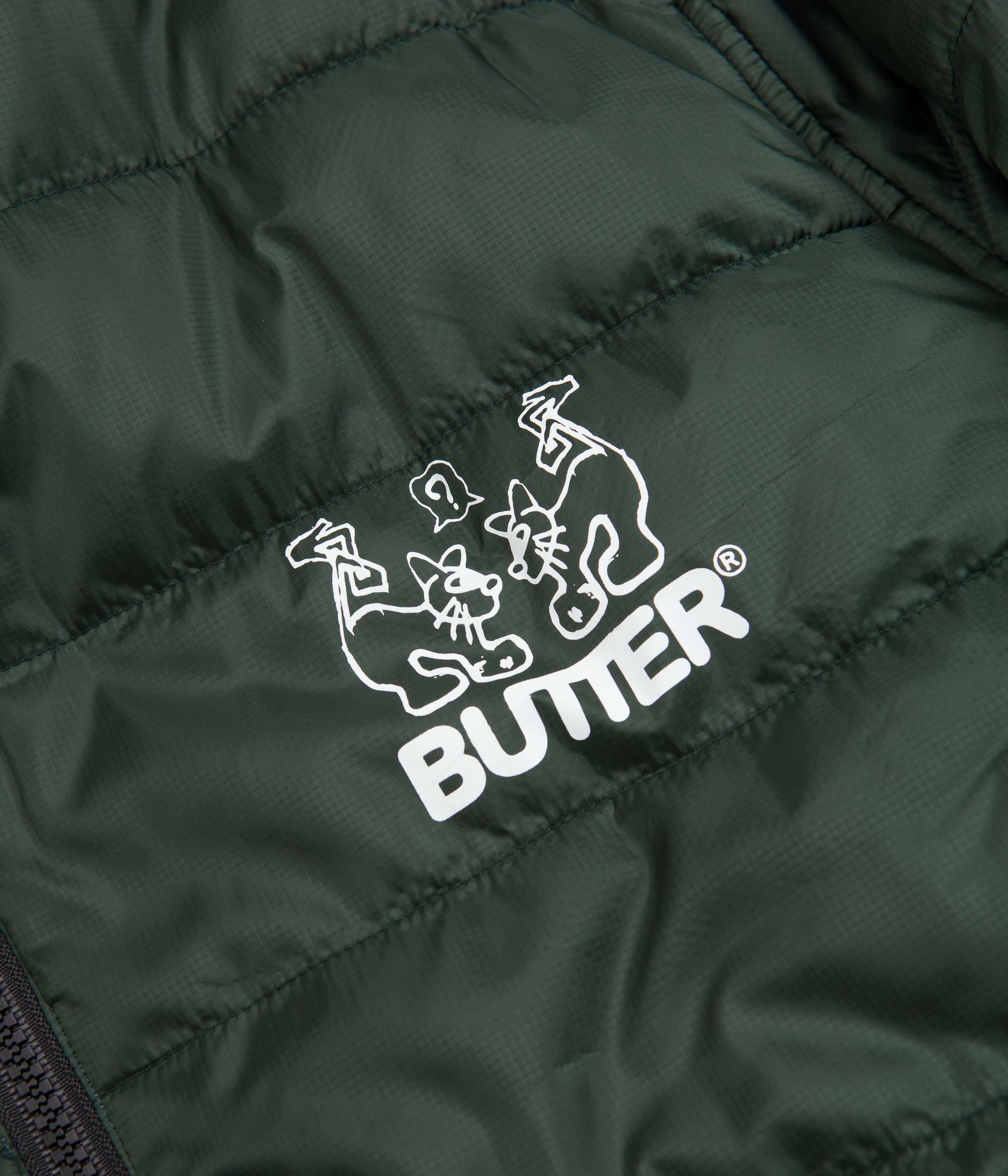 Butter Goods Jun Reversible Puffer Jacket - Army / Slate | Flatspot