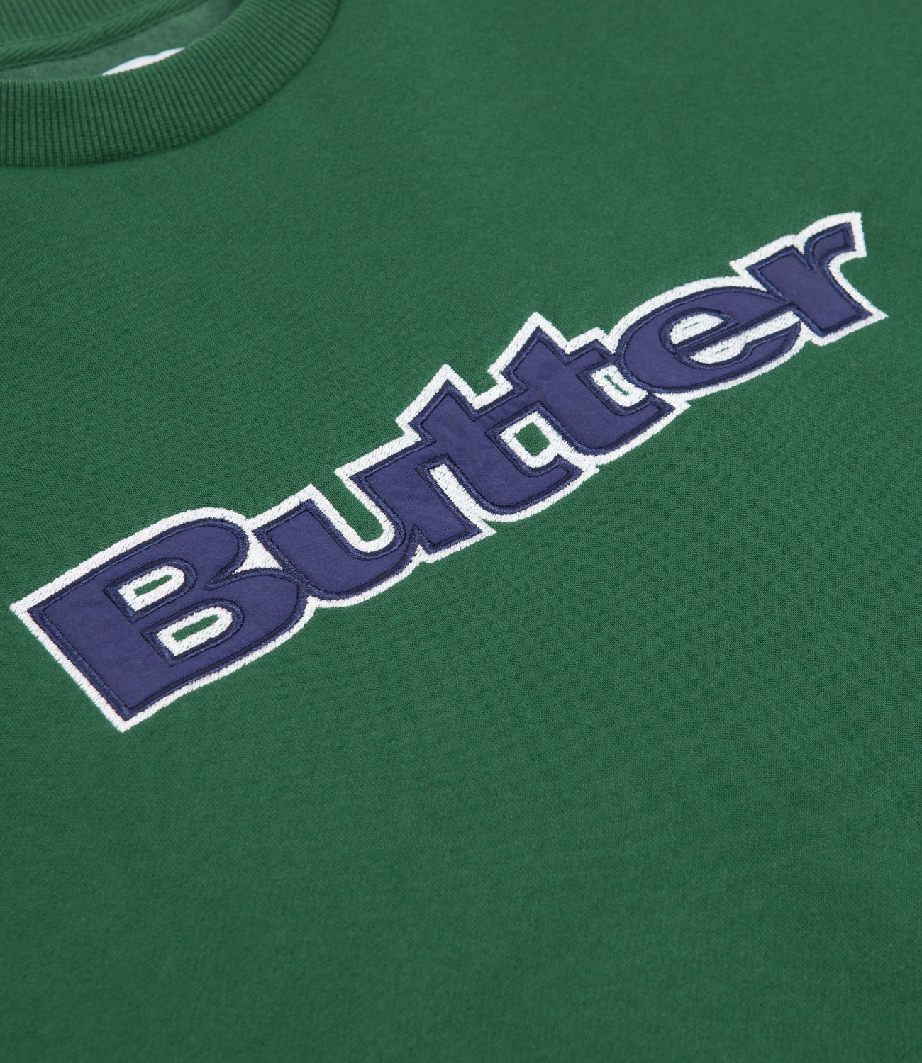 Butter Goods Logo Crewneck Sweatshirt - Forest Green | Flatspot