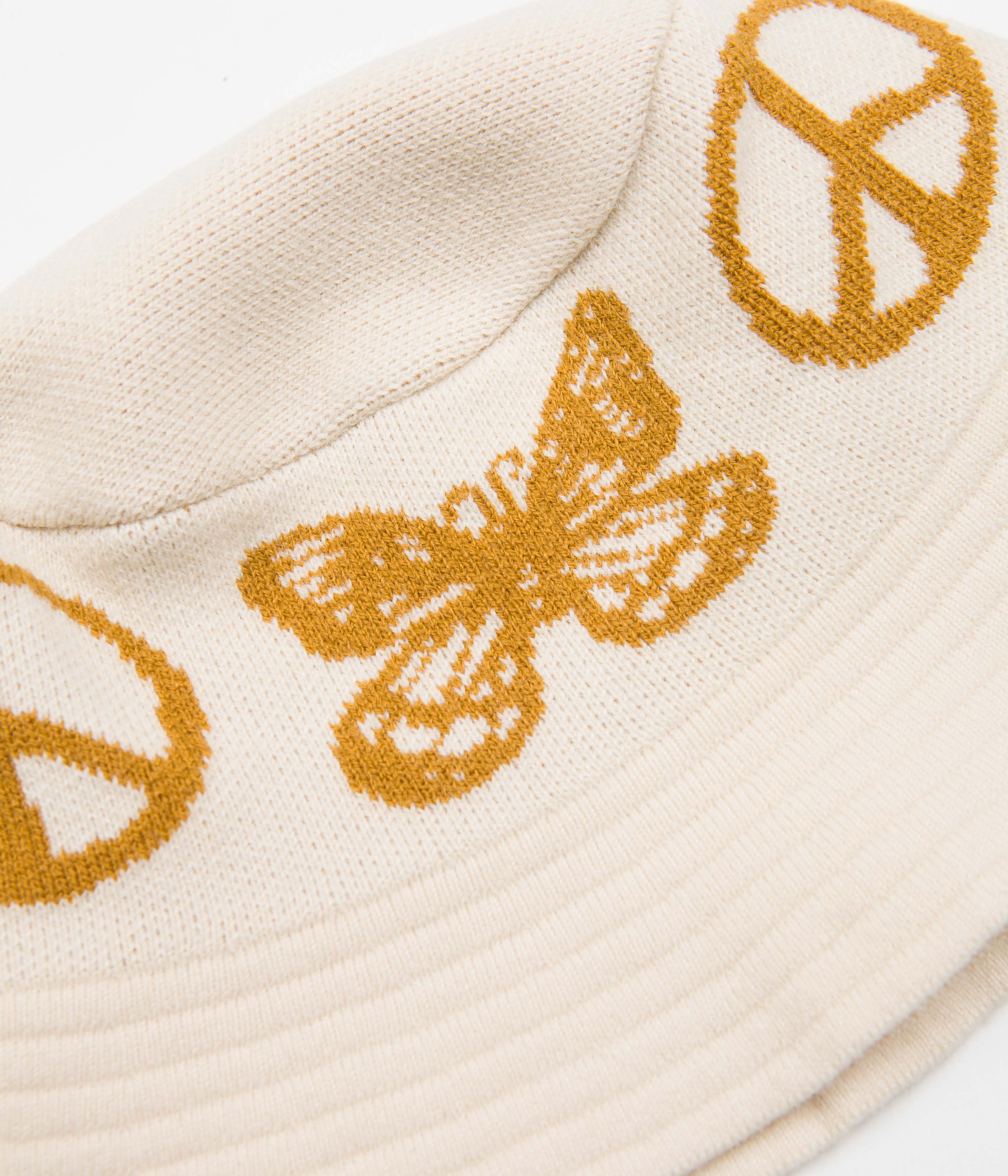 Butter Goods Tour Knit Bucket Hat - Cream | Flatspot