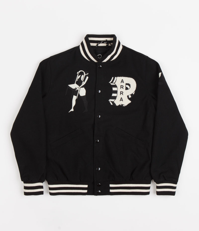 by Parra Cloudy Star Varsity Jacket - Black | Flatspot