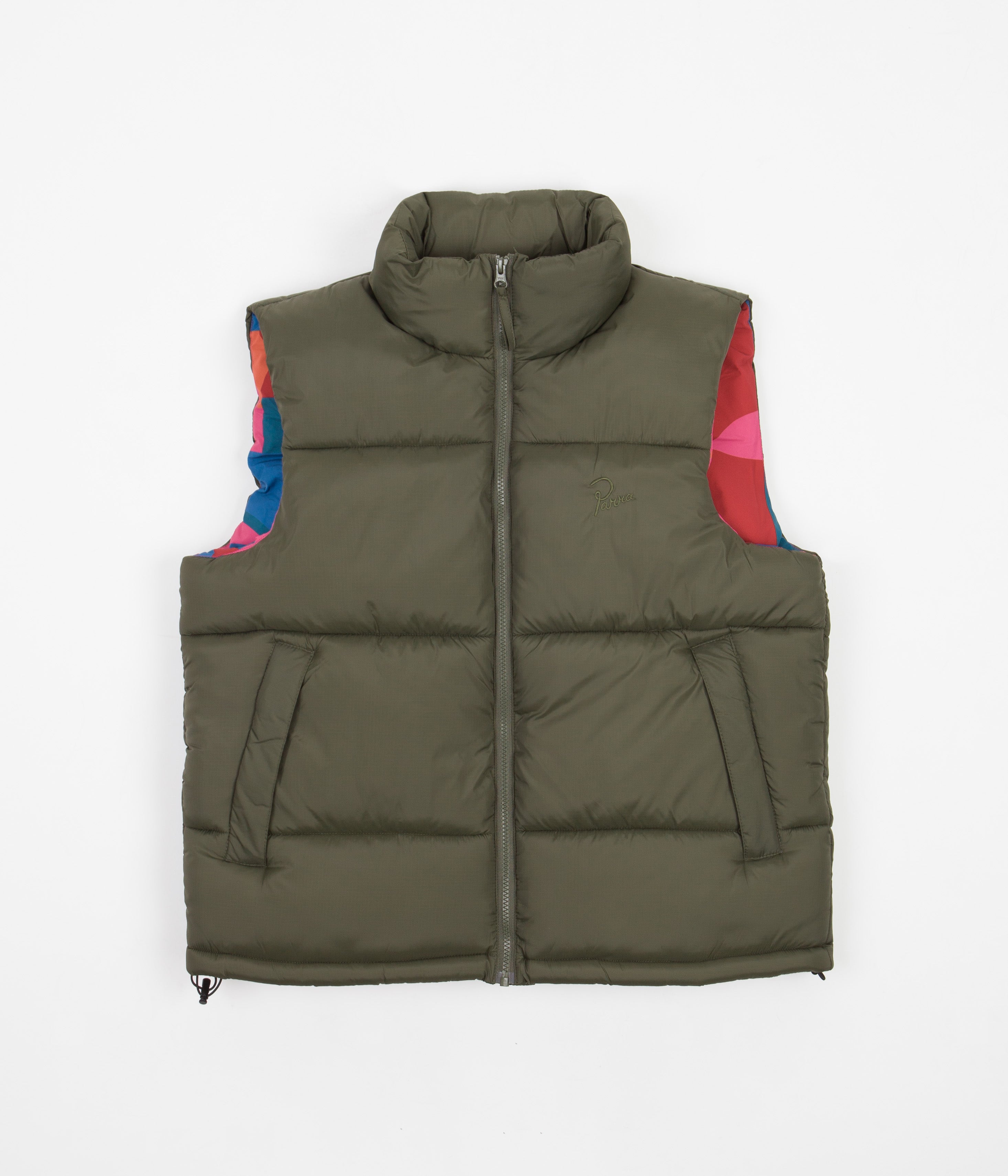 by Parra Sitting Pear Puffer Vest - Olive | Flatspot
