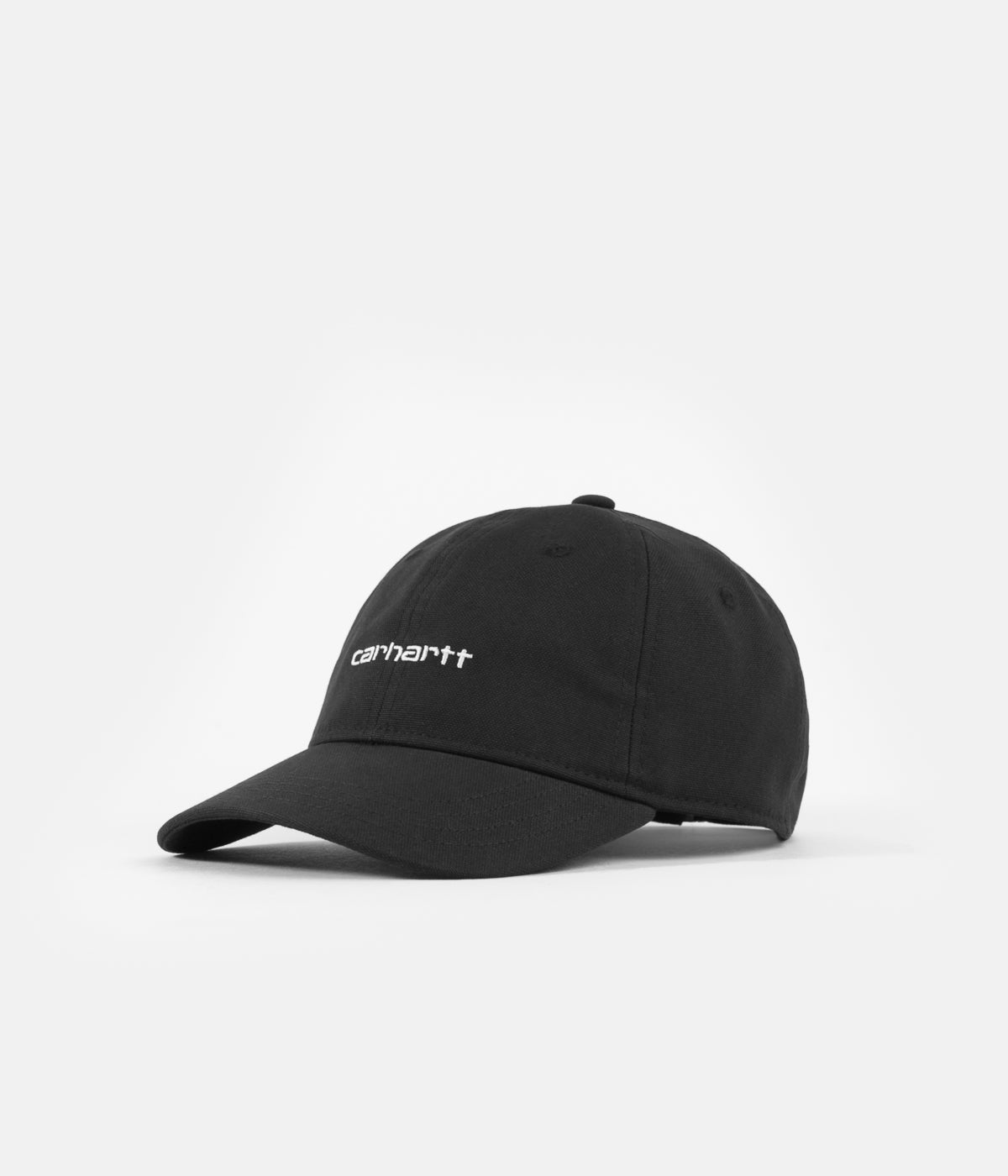 Carhartt Canvas Script Cap - Black / White | Flatspot