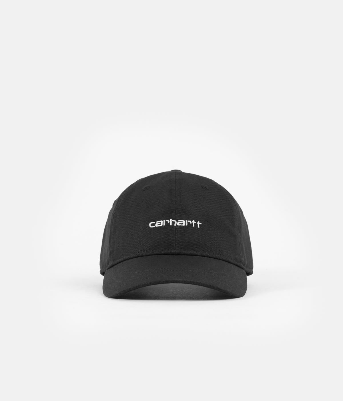 Carhartt Canvas Script Cap - Black / White | Flatspot