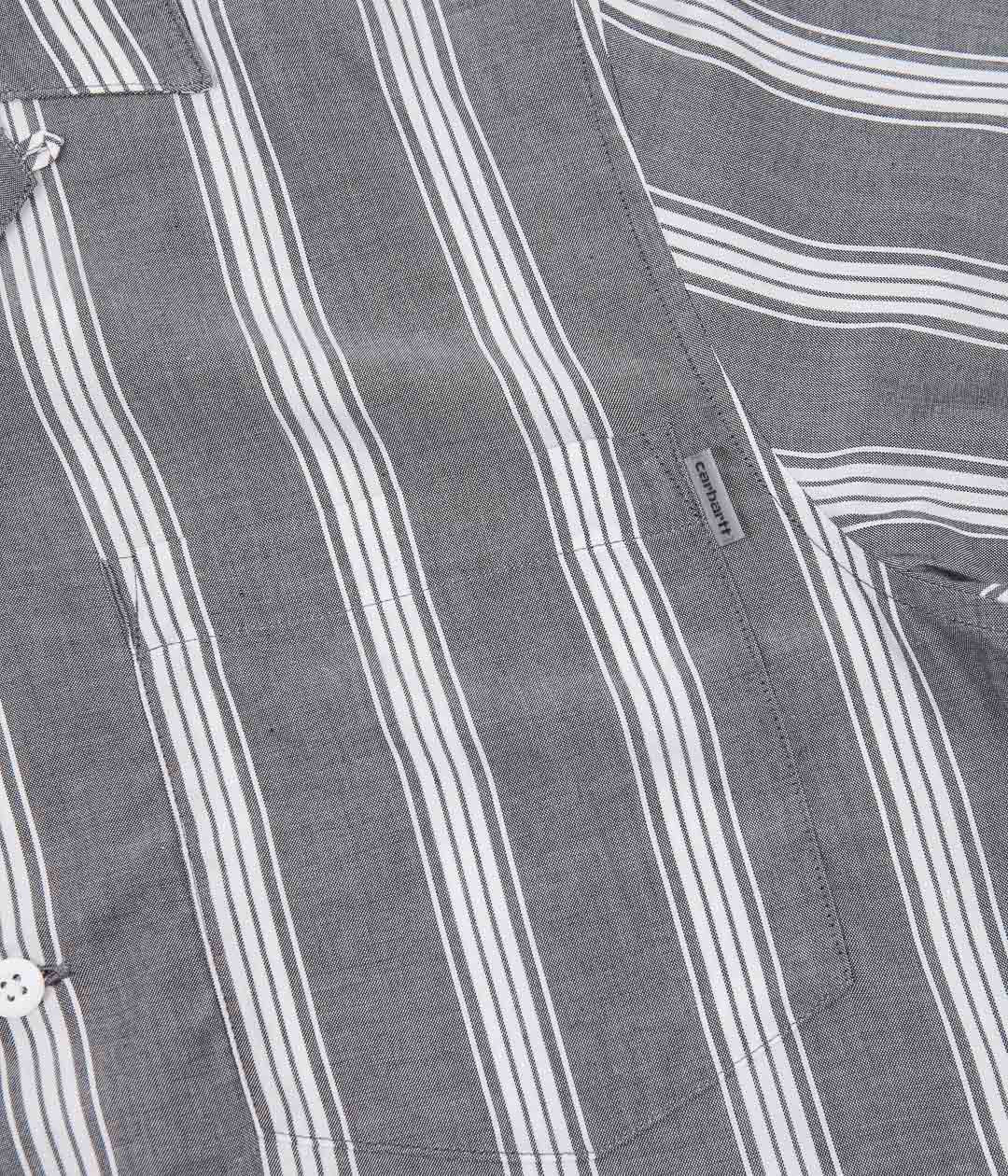 Carhartt Chester Stripe Short Sleeve Shirt - Black | Flatspot