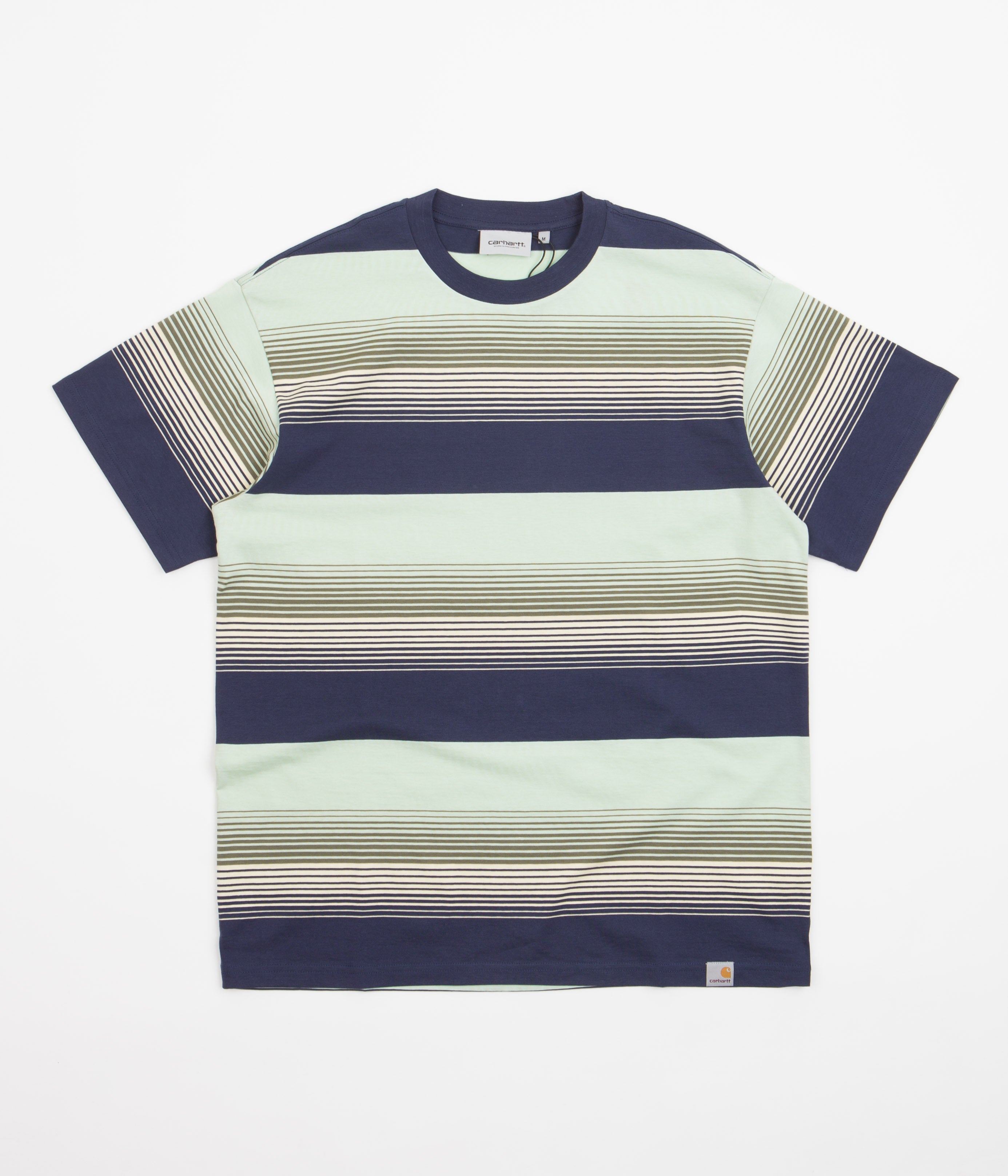 Carhartt Hanmore T-Shirt - Hanmore Stripe / Blue | Flatspot