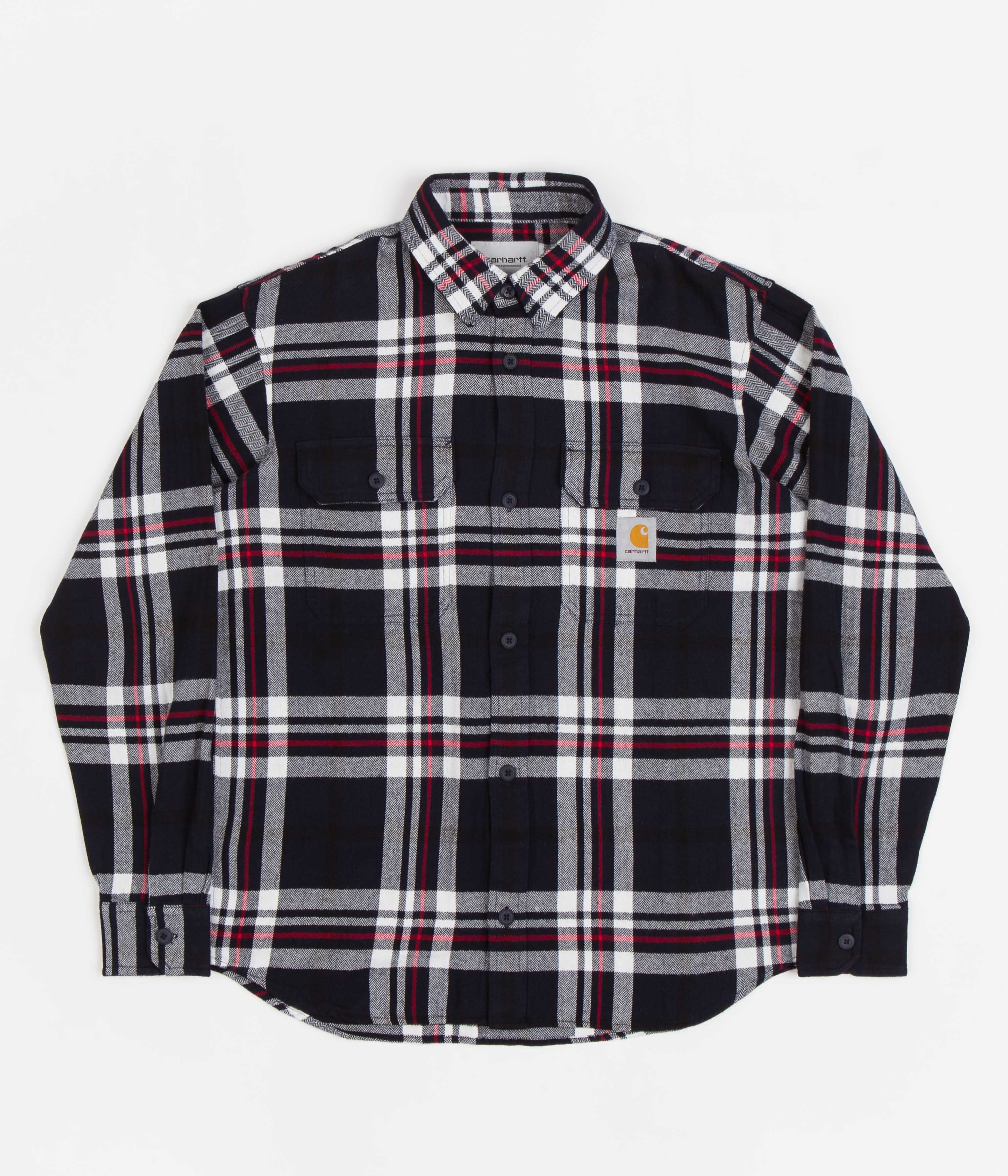 Carhartt Wallace Shirt - Wallace Check / Dark Navy | Flatspot