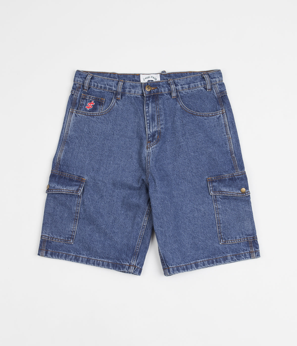 Cash Only Denim Cargo Shorts - Washed Indigo | Flatspot