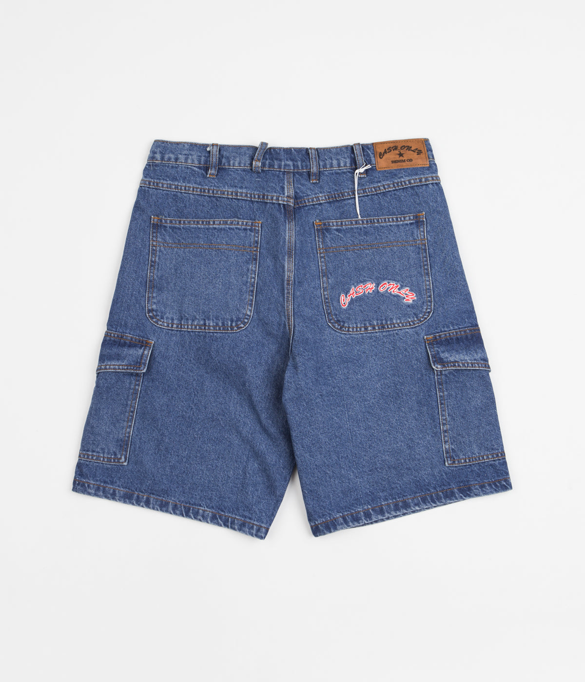 Cash Only Denim Cargo Shorts - Washed Indigo | Flatspot