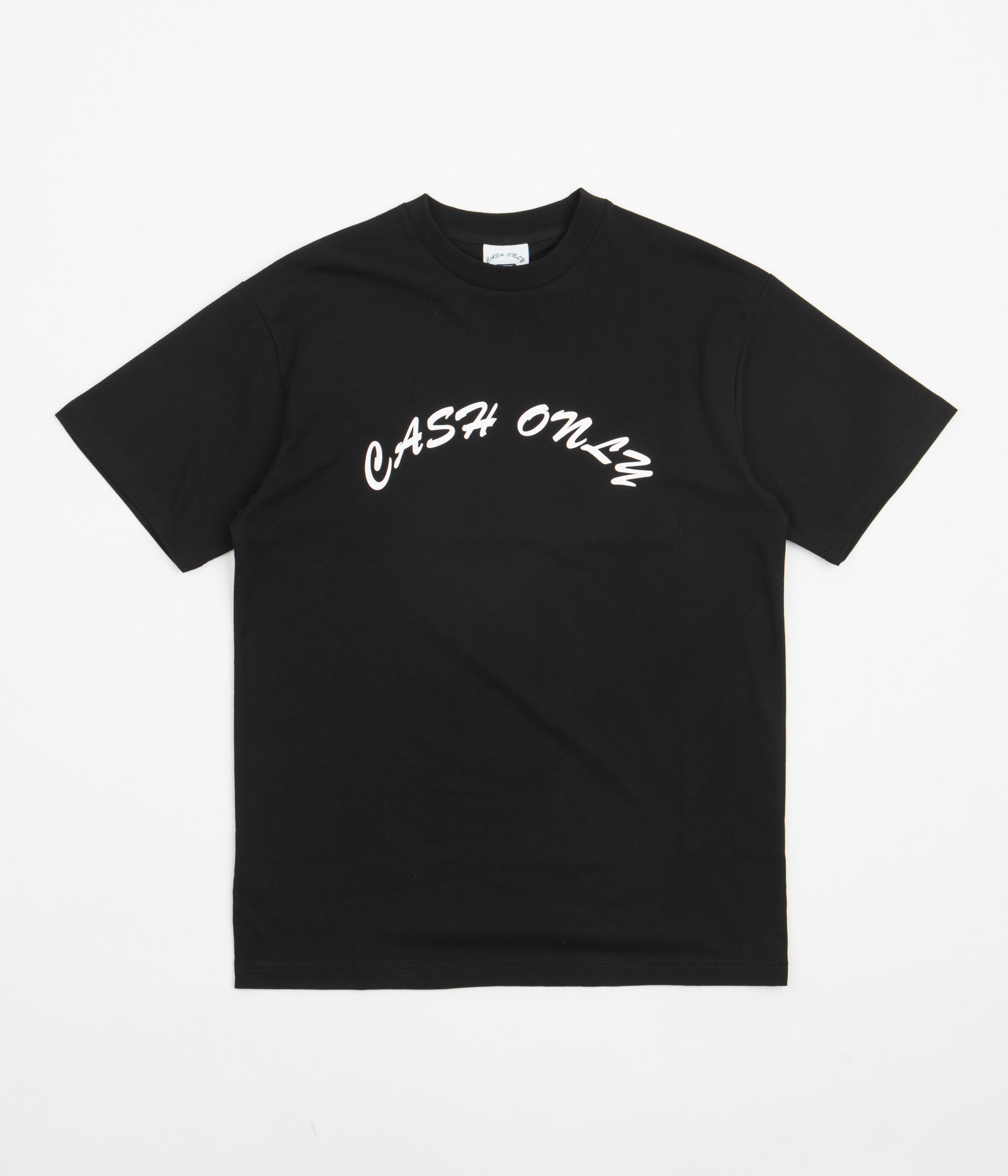 Cash Only Logo T-Shirt - Black / White | flatspot