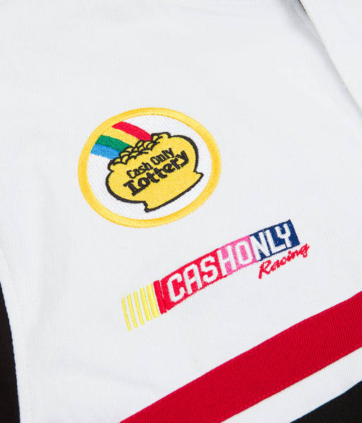 Cash Only Racing Jacket - White / Black | Flatspot