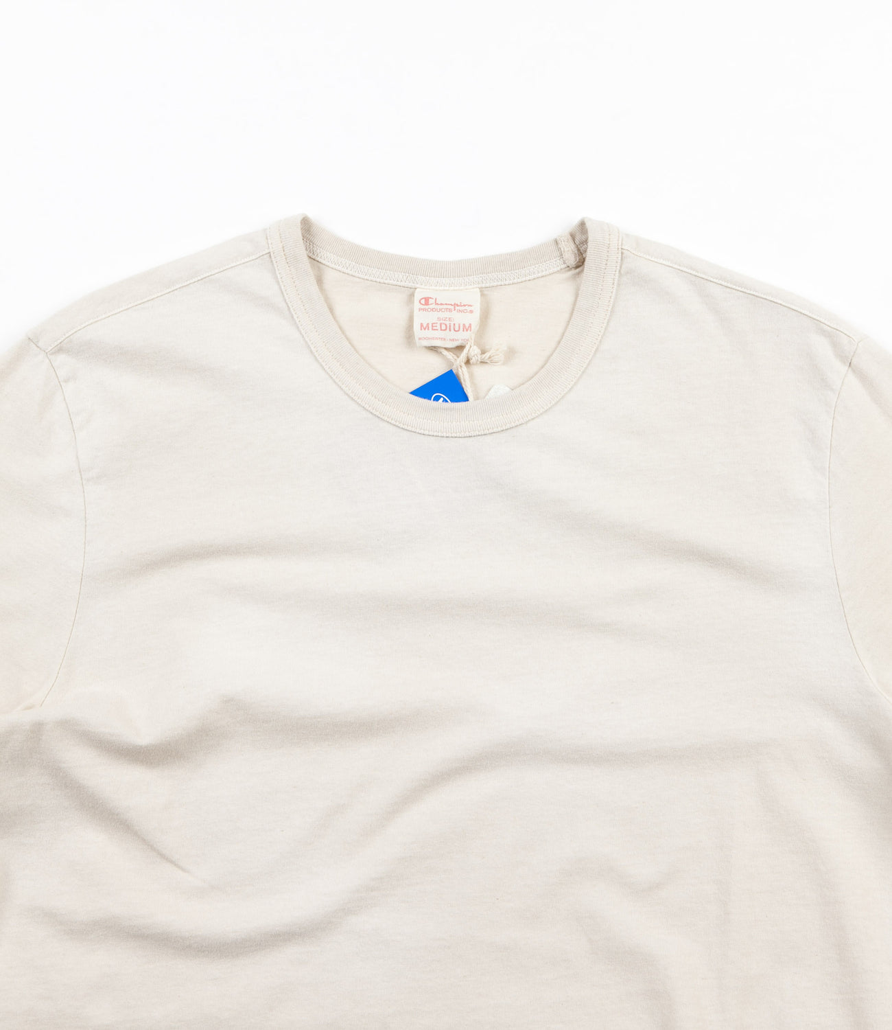 Champion Reverse Weave Enzyme Washed Basic T-Shirt - Beige | Flatspot