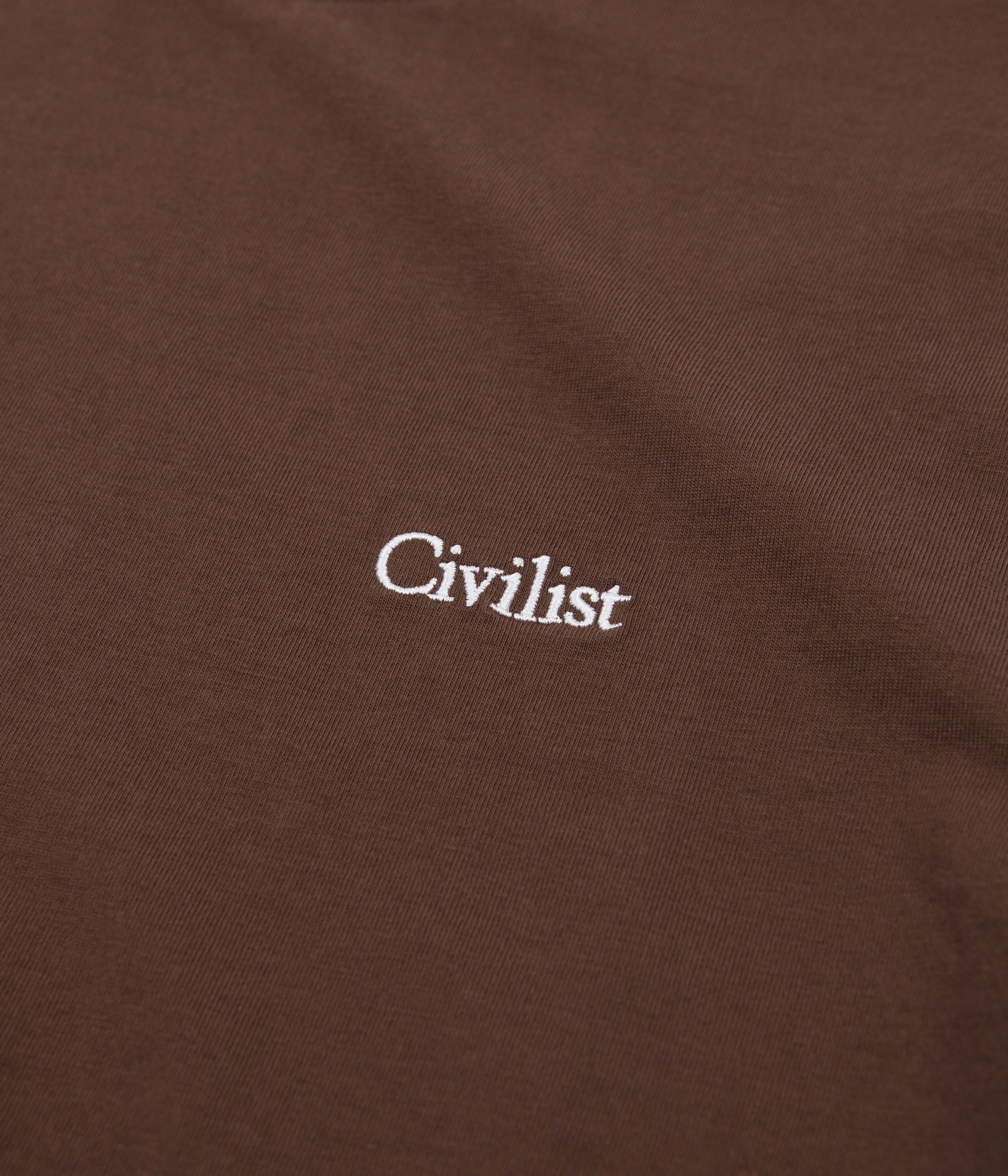 Civilist Mini Logo T-Shirt - Brown | Flatspot