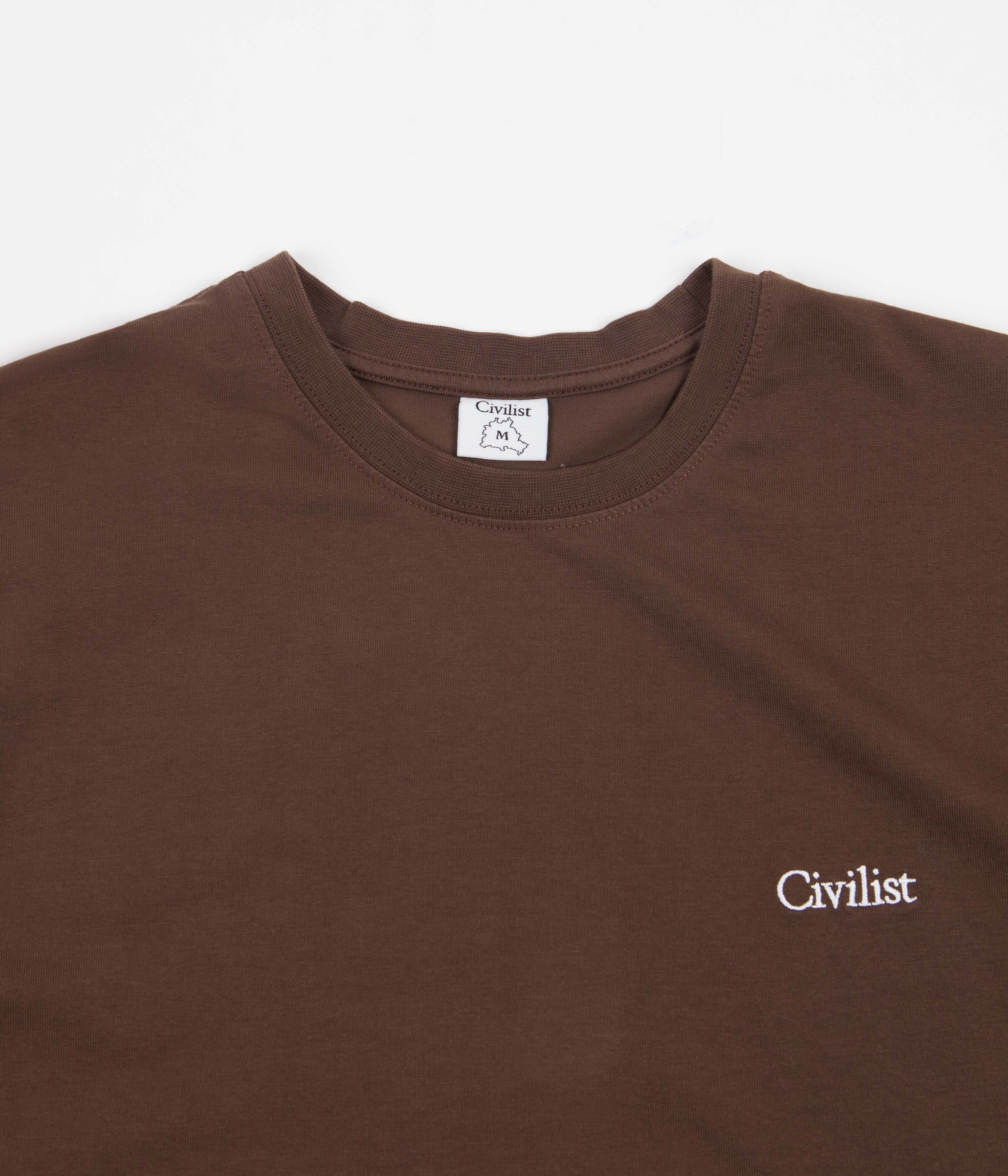 Civilist Mini Logo T-Shirt - Brown | Flatspot