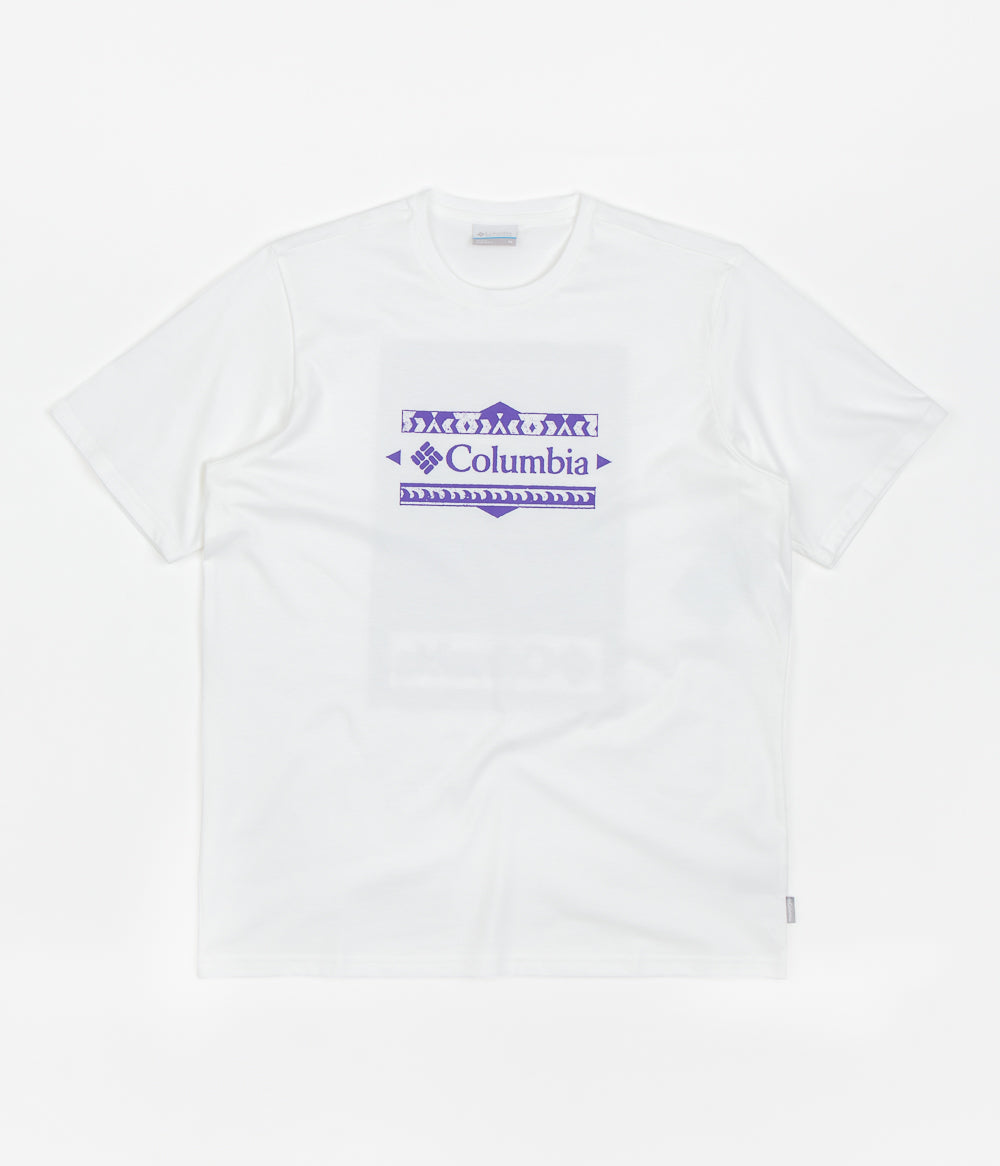 Columbia Explorers Canyon Back T-Shirt - White / Bordered Beauty Graph ...