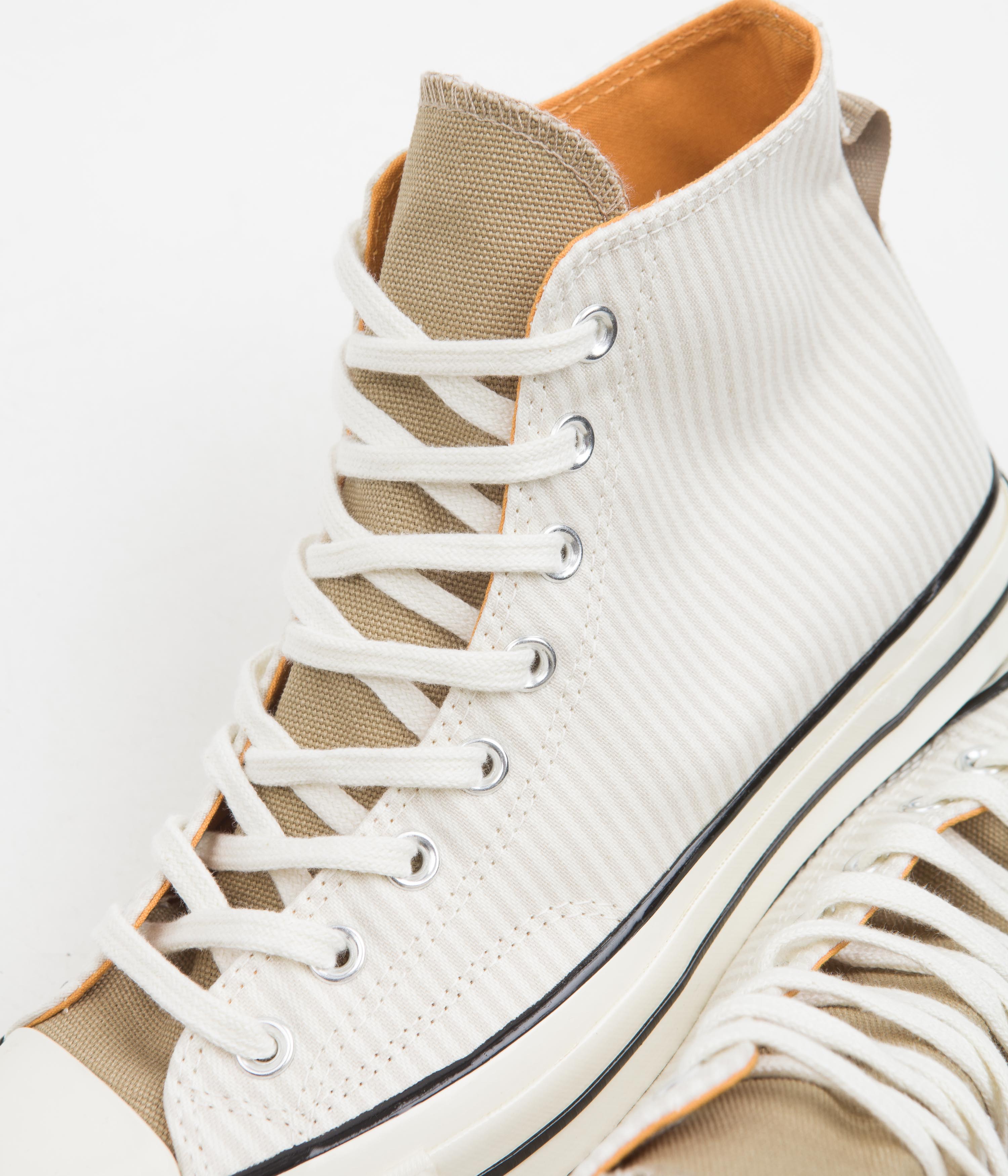 Converse CTAS 70's Hi Hickory Stripe Shoes - Desert Sand / Egret / Egr ...