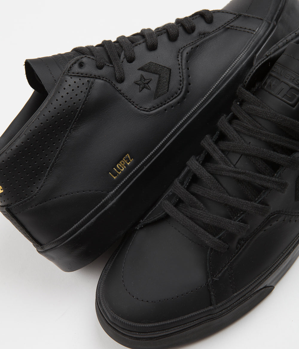 Converse Louie Lopez Pro Mono Leather Shoes - Black / Black / Black ...