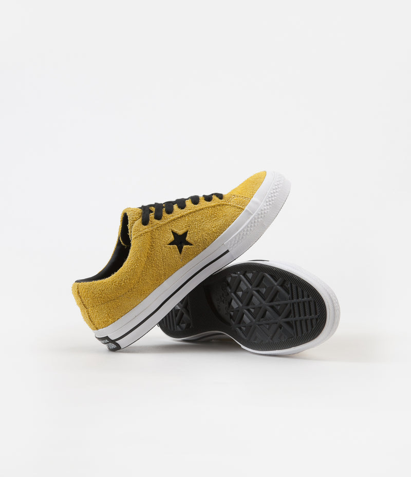 Converse One Star Ox Shoes - Bold Citron / Black / White | Flatspot