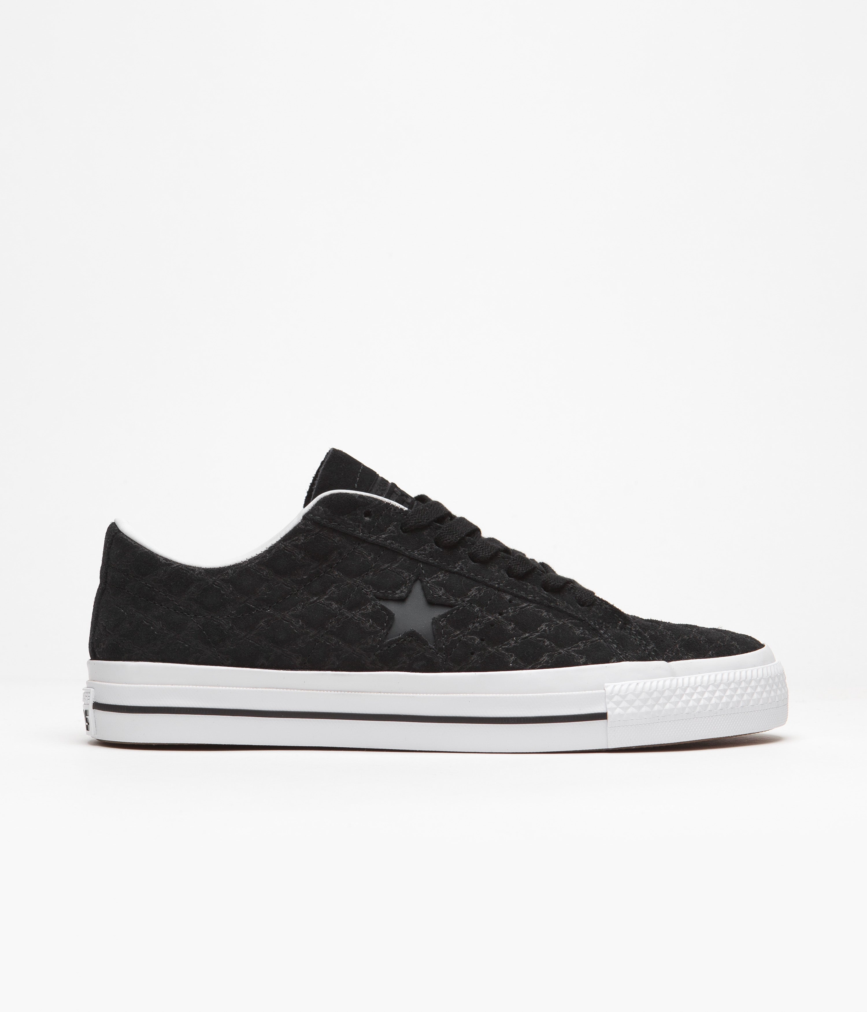 Converse One Star Pro Bones Ox Shoes - Black / Black / White | Flatspot