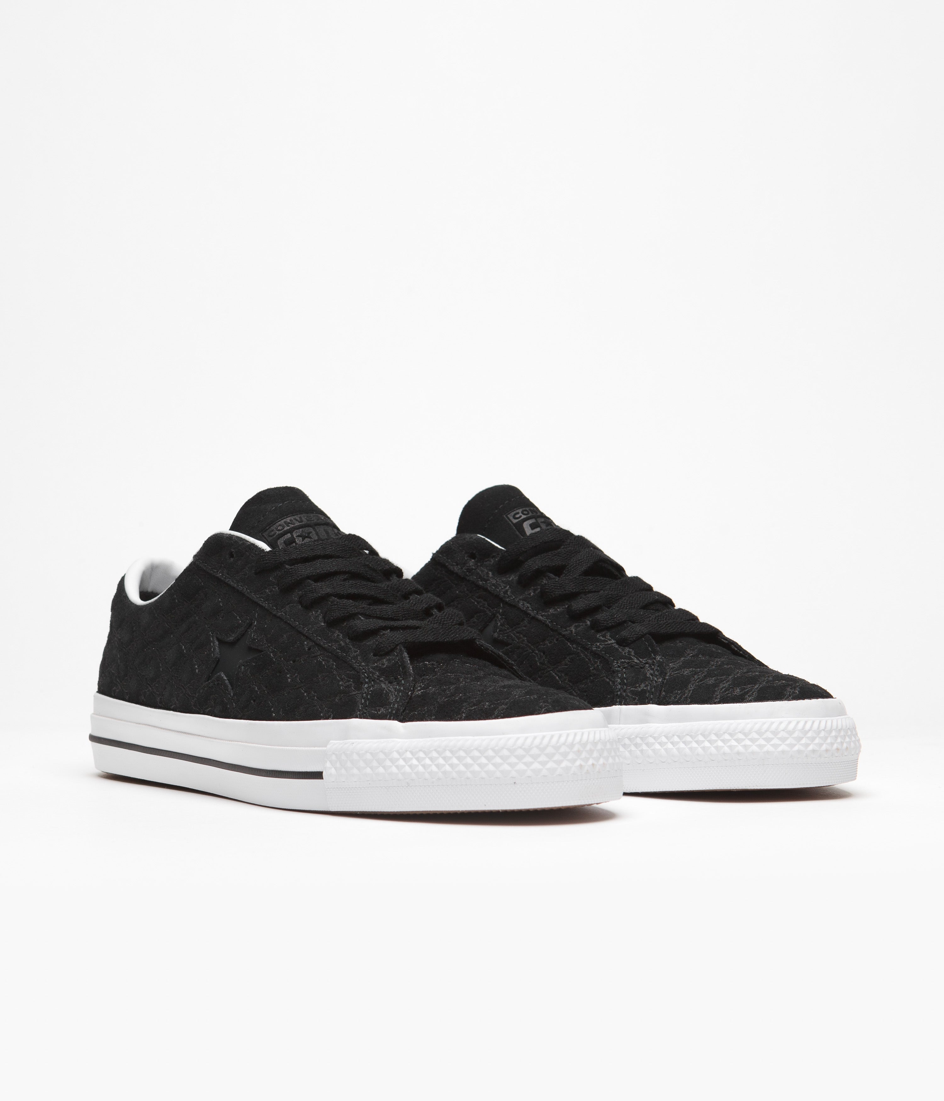 Converse One Star Pro Bones Ox Shoes - Black / Black / White | Flatspot