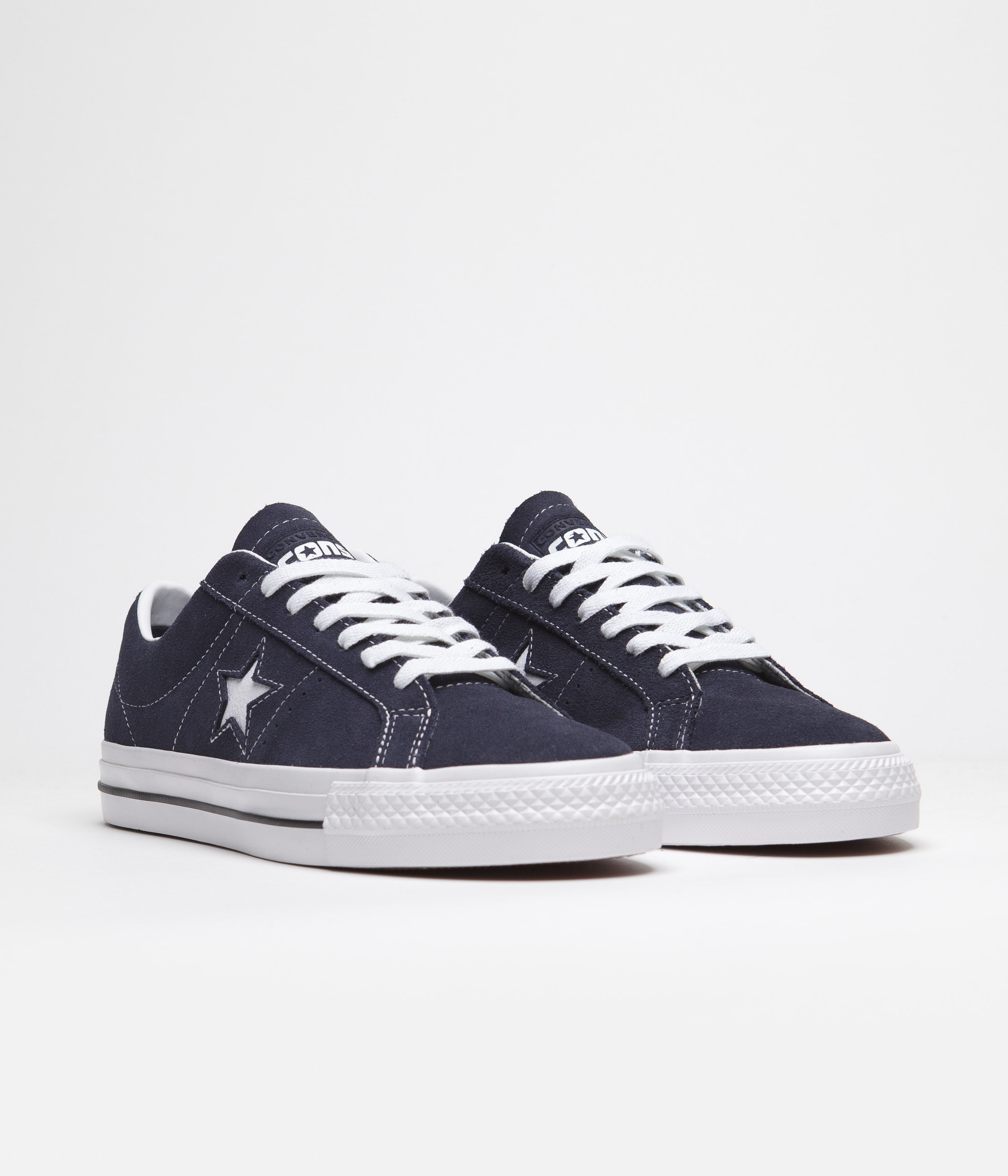 Converse One Star Pro Classic Suede Ox Shoes - Navy / White / Black ...