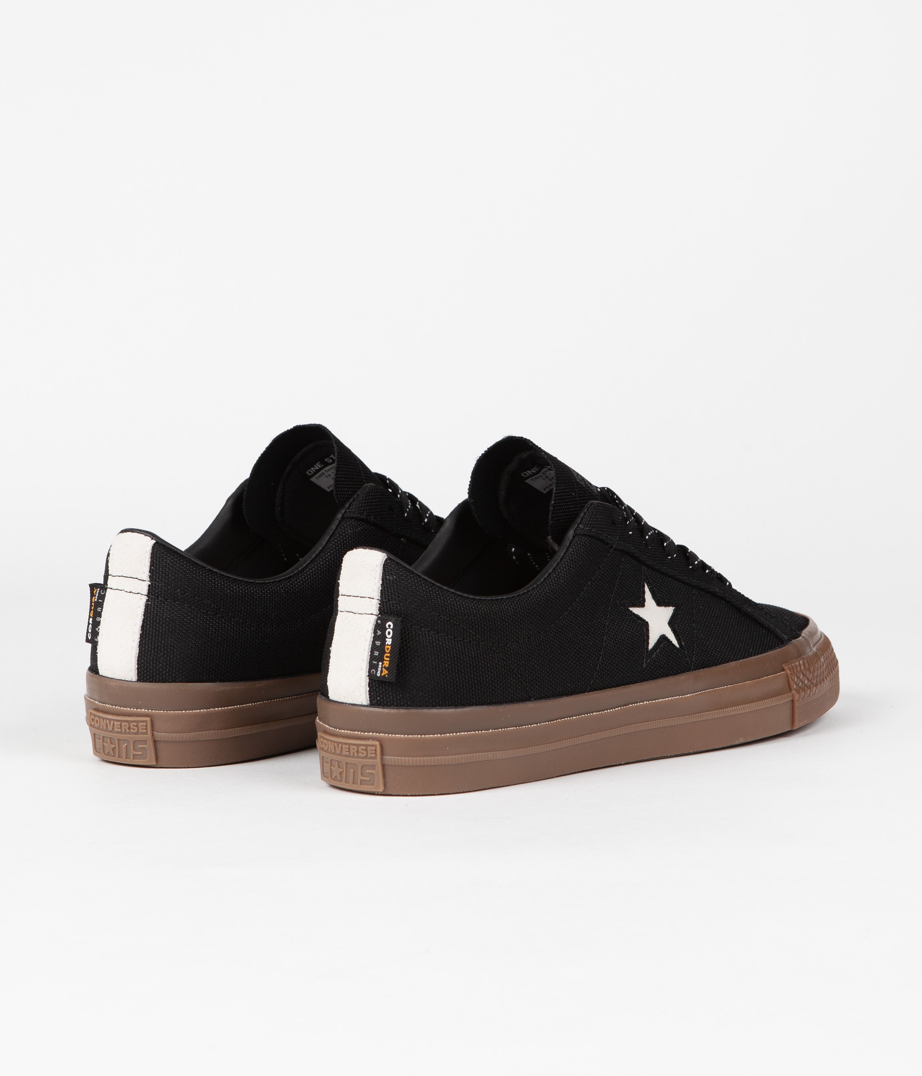 Converse One Star Pro Cordura Canvas Ox Shoes - Black / White / Dark G ...